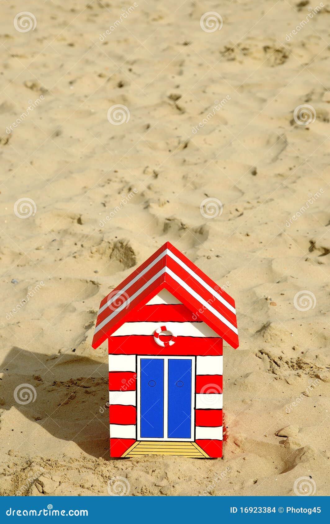 Wooden Beach Hut in the Sand Stock Photo - Image of soothing, empty ...