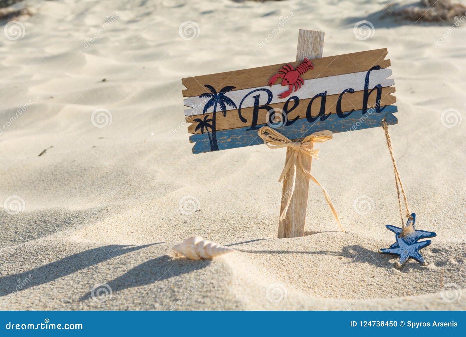 Wooden Beach Sign on the Sand Stock Photo - Image of placard, coast ...