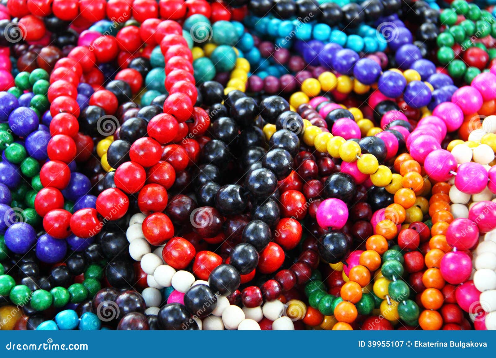 Wooden beads stock image. Image of yellow, design, bracelet - 39955107