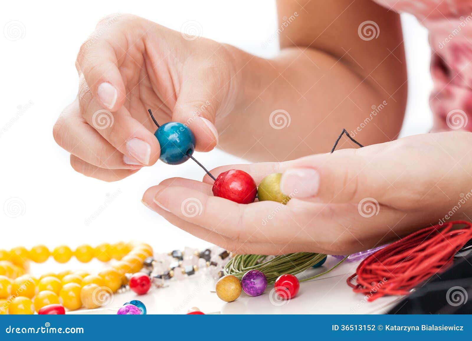 Wooden beads springing stock photo. Image of decoration - 36513152