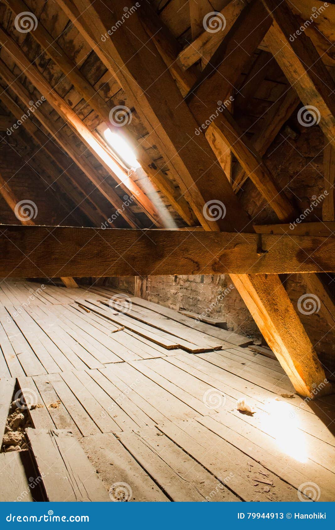 Wooden Beams in Old Loft / Roof before Construction Stock Image - Image ...