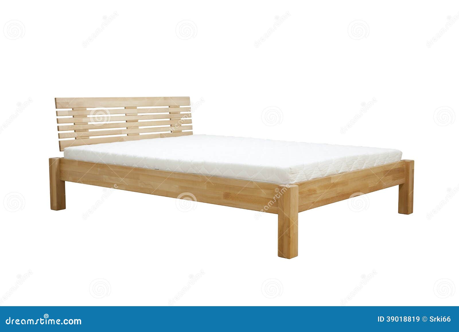 Wooden bed stock image. Image of object, elegance, apartment - 39018819