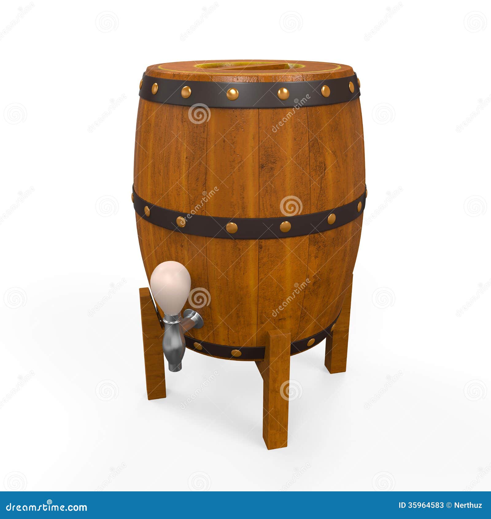 Beer Cask With Tap Vector Icon | CartoonDealer.com #111152834