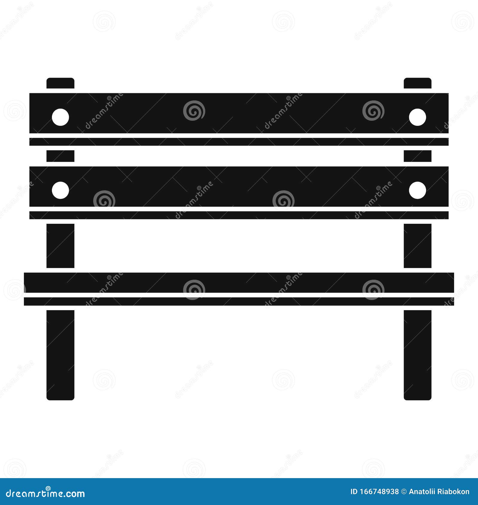 Wooden Bench Icon, Simple Style Stock Vector - Illustration of front ...