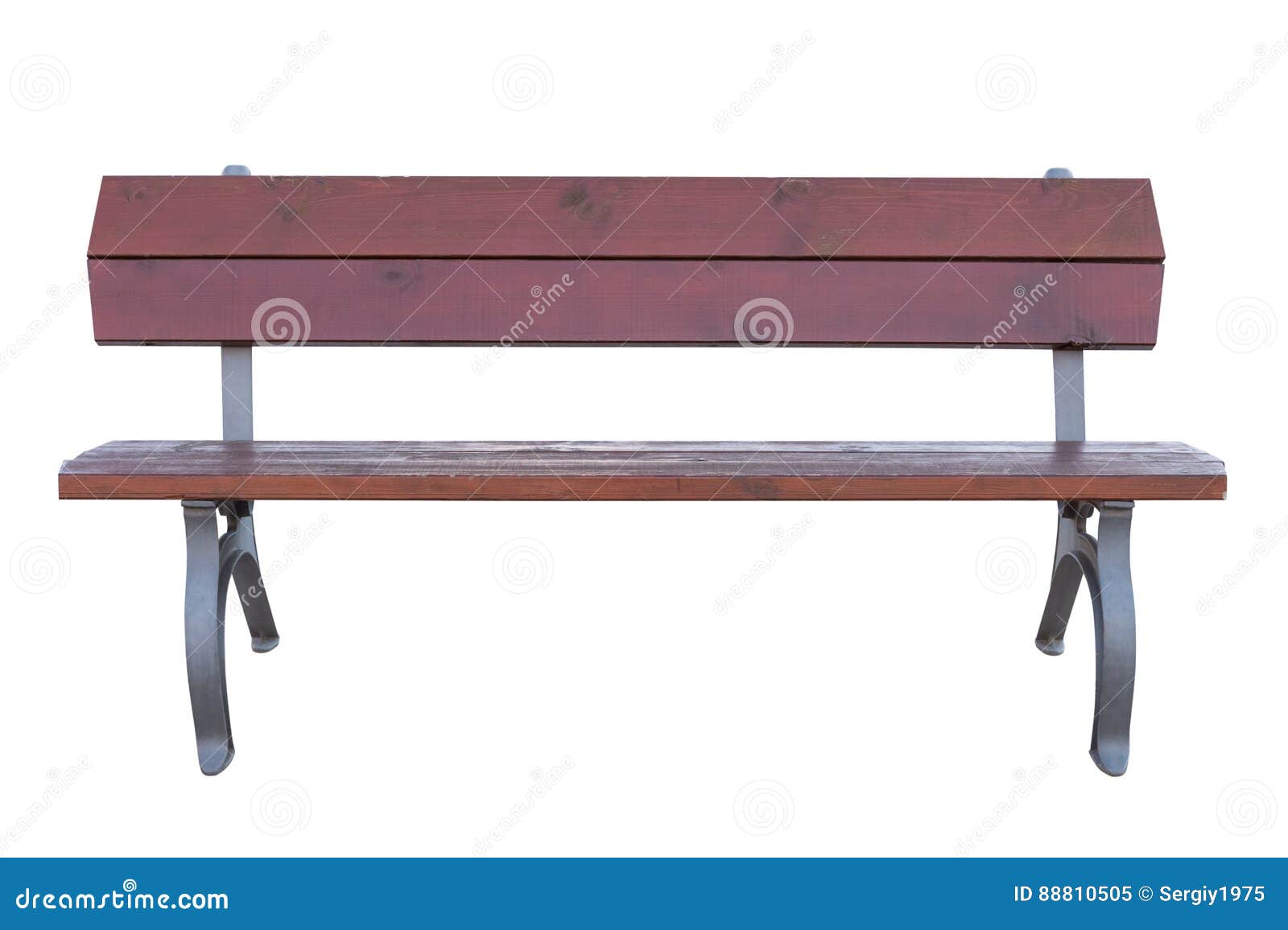 Wooden Bench Isolated on White Background Stock Image - Image of design ...