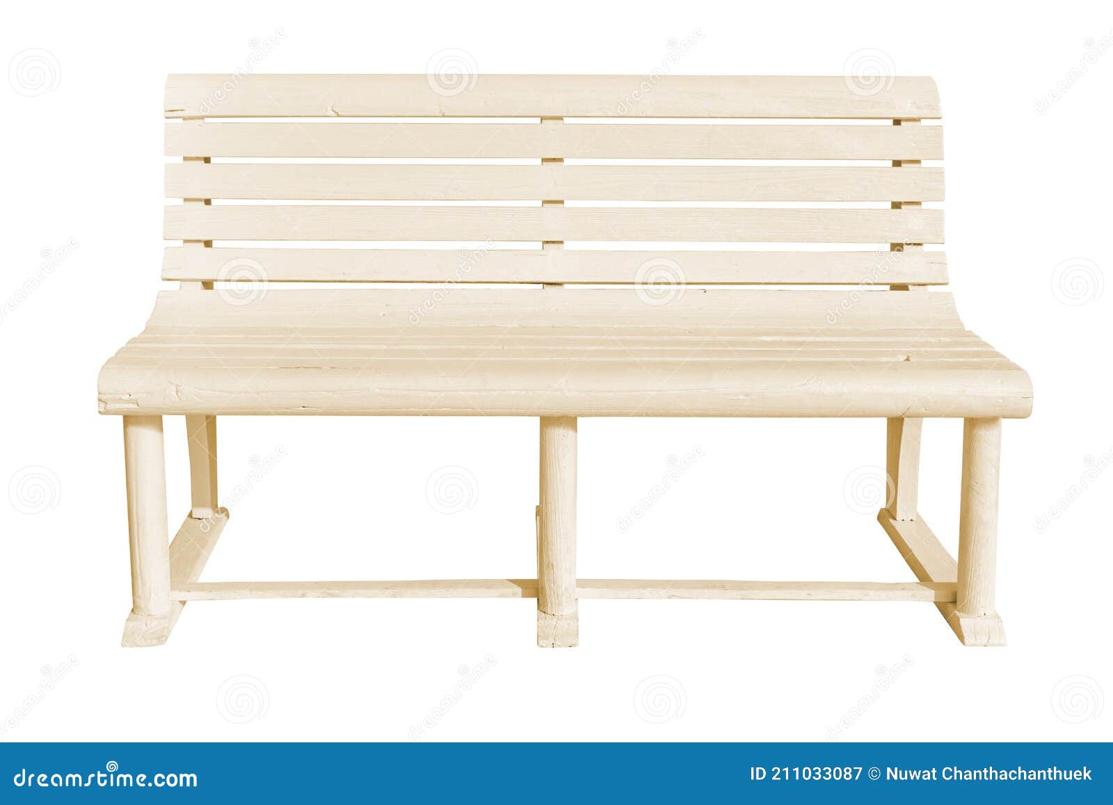 Wooden Bench Isolated on White Backgrounds Stock Image - Image of relax ...