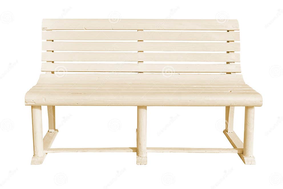Wooden Bench Isolated on White Backgrounds Stock Image - Image of relax ...