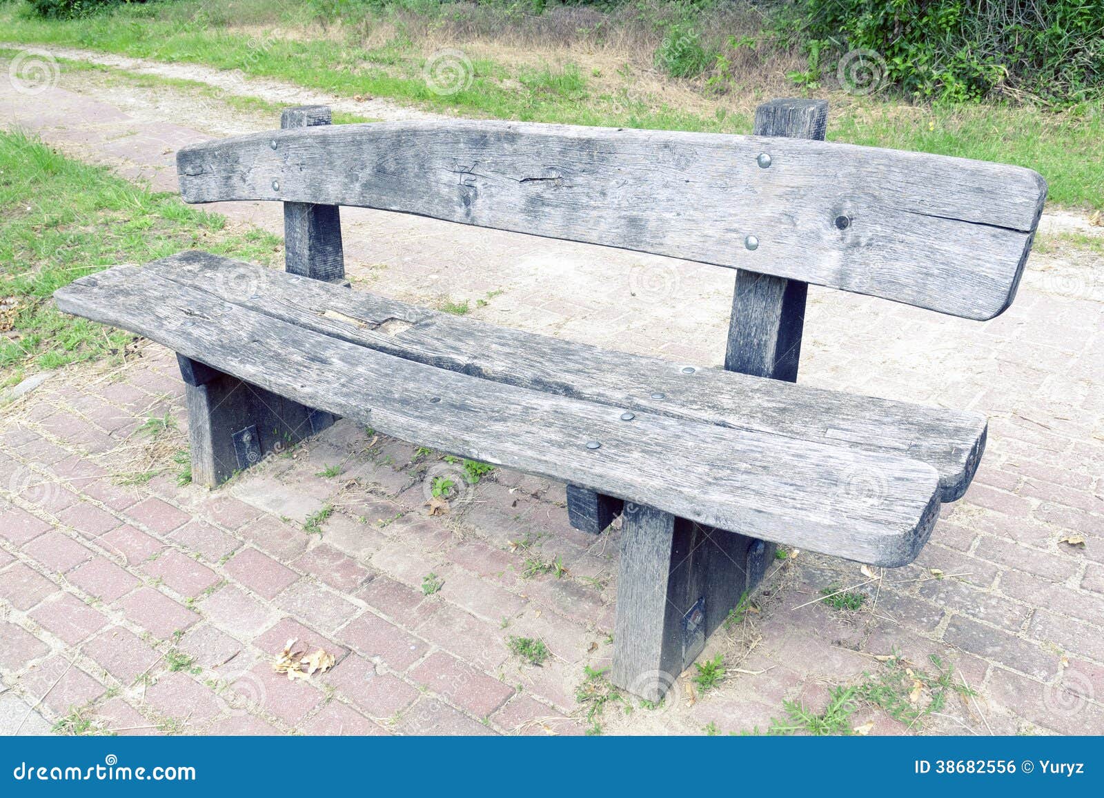 Wooden bench stock photo. Image of plank, timber, weathered - 38682556