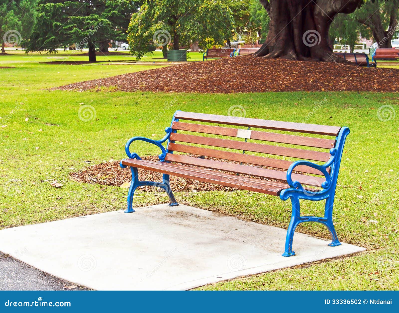 Wooden Bench stock photo. Image of outdoor, seat, green - 33336502