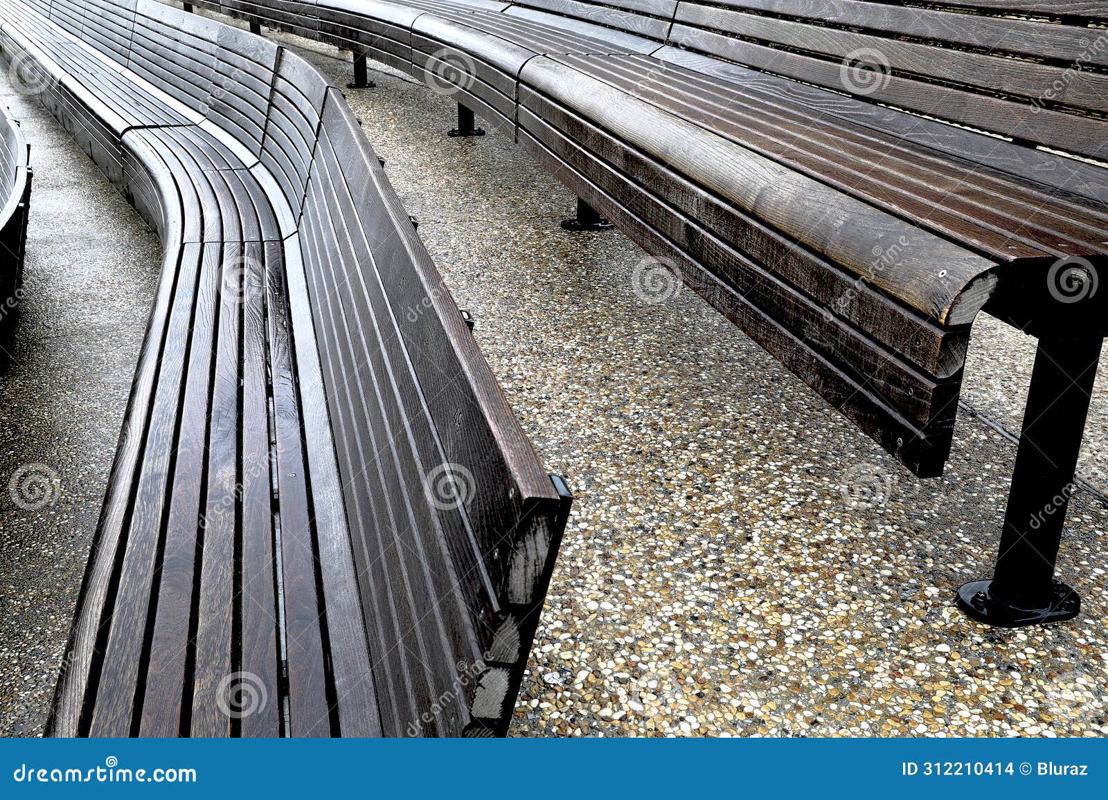 Wooden Bench in the Stadium Arena Stock Photo - Image of romantic ...