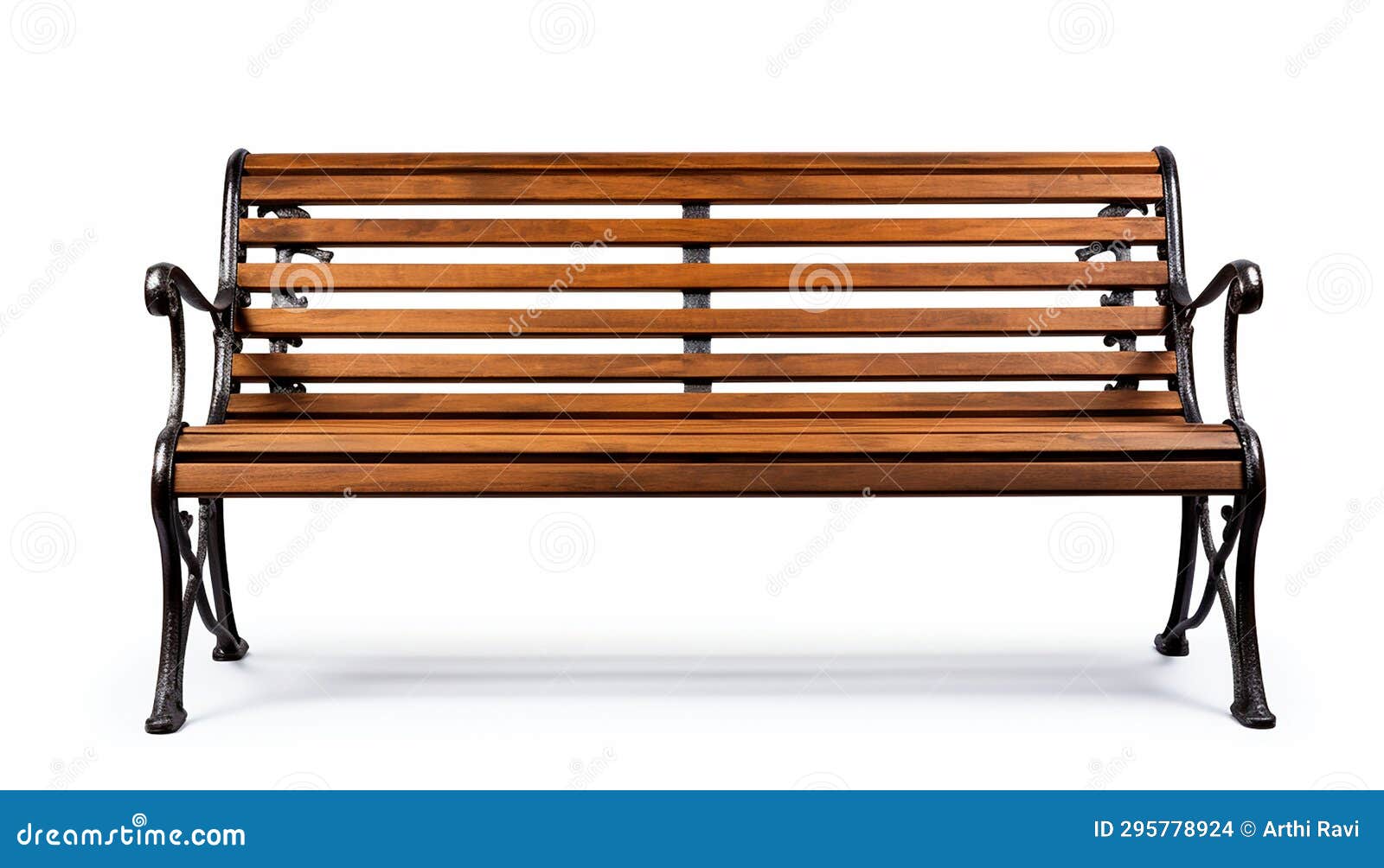 Wooden Bench on White Background Stock Illustration - Illustration of ...