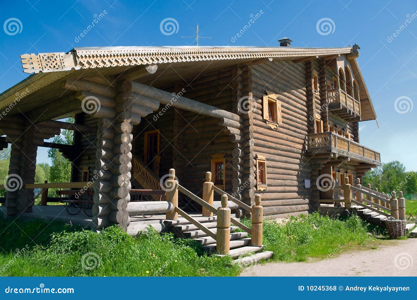 Wooden big house stock photo. Image of construction, gallery - 10245368