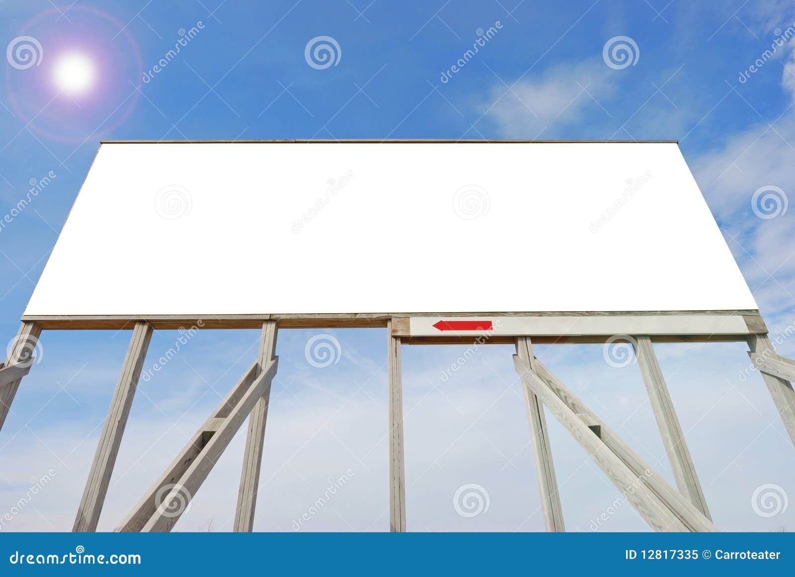 Wooden billboard stock image. Image of business, advertise - 12817335
