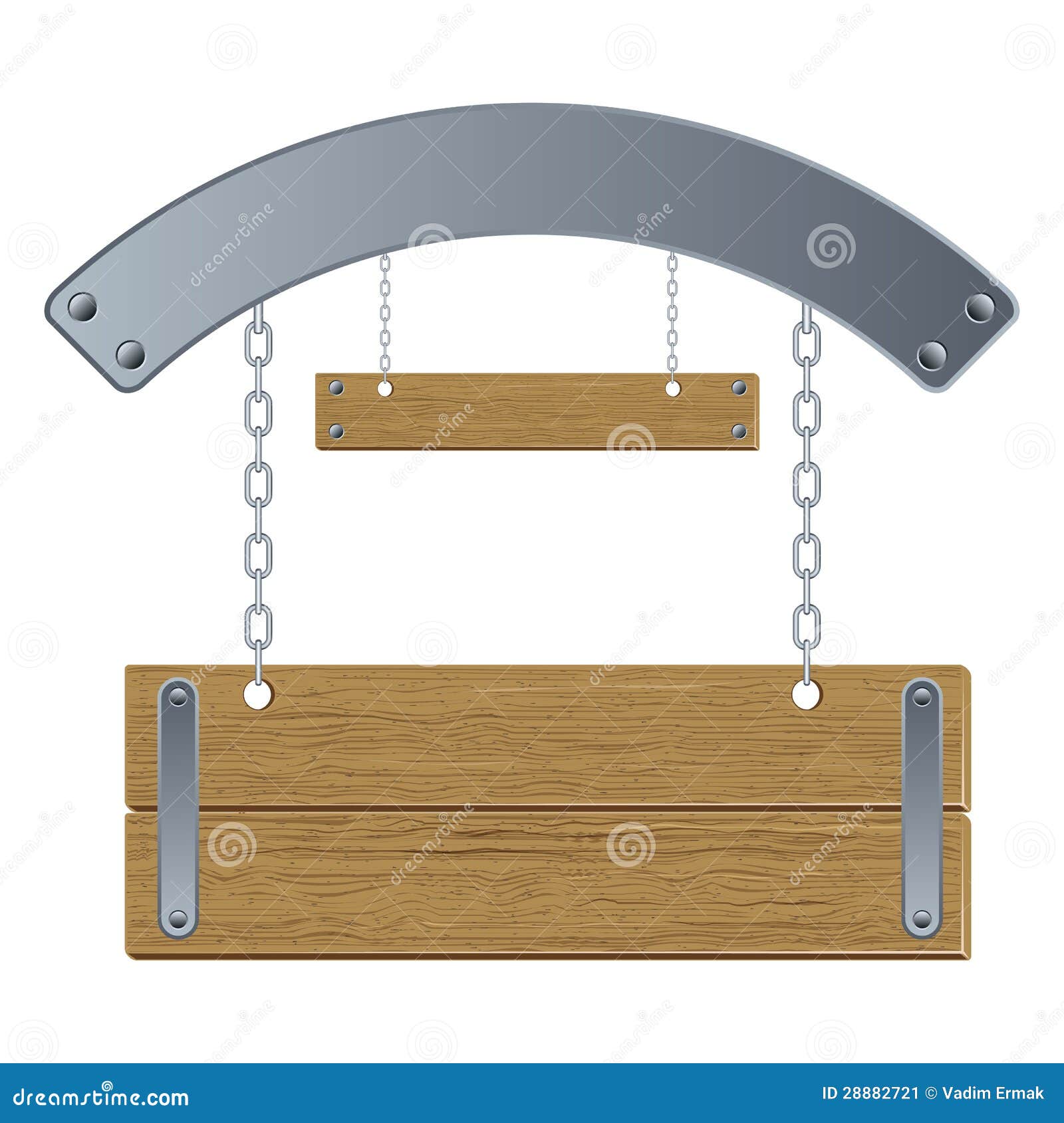 Wooden billboard stock vector. Illustration of billboard - 28882721