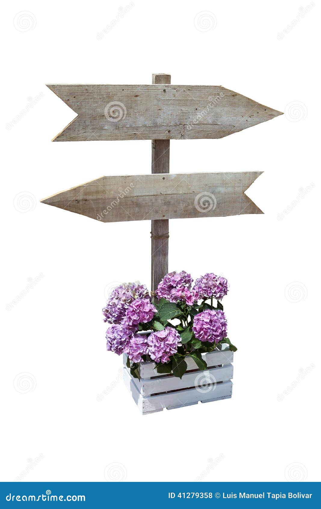 Wooden Billboard with Directional Signs Stock Photo - Image of gray ...