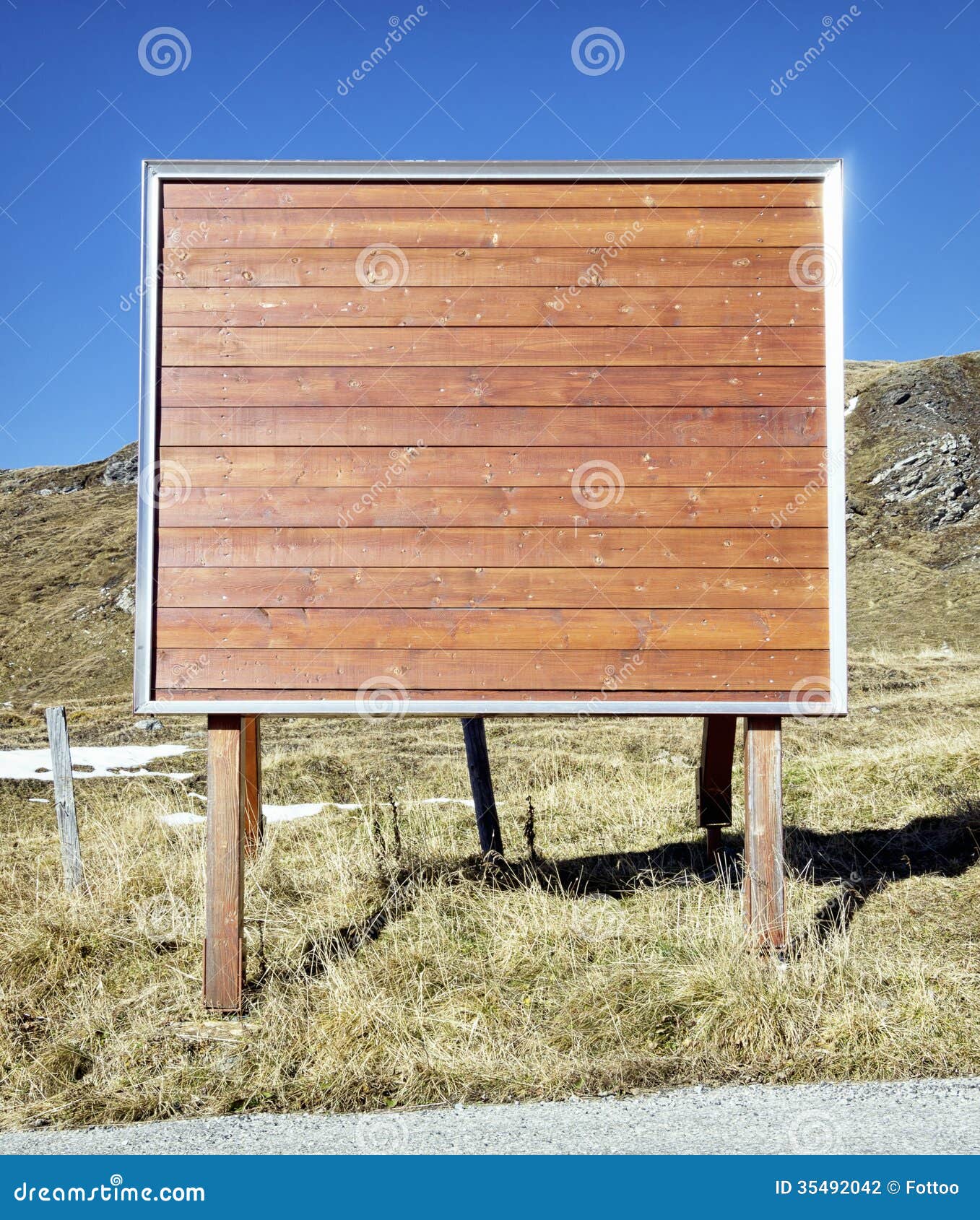 Wooden billboard stock photo. Image of commercial, bill - 35492042