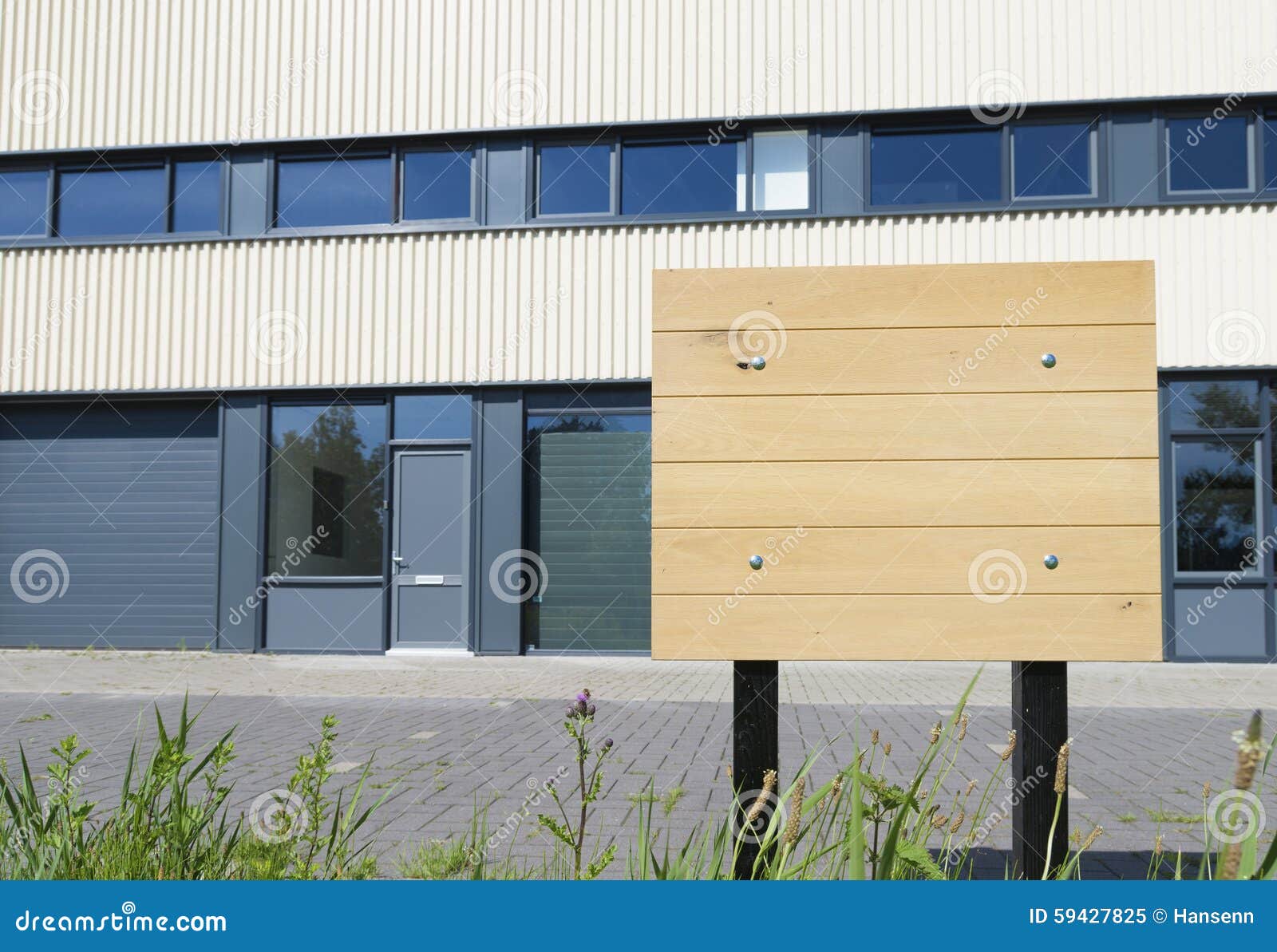 Wooden Billboard with No Text Stock Image - Image of message, lawn ...