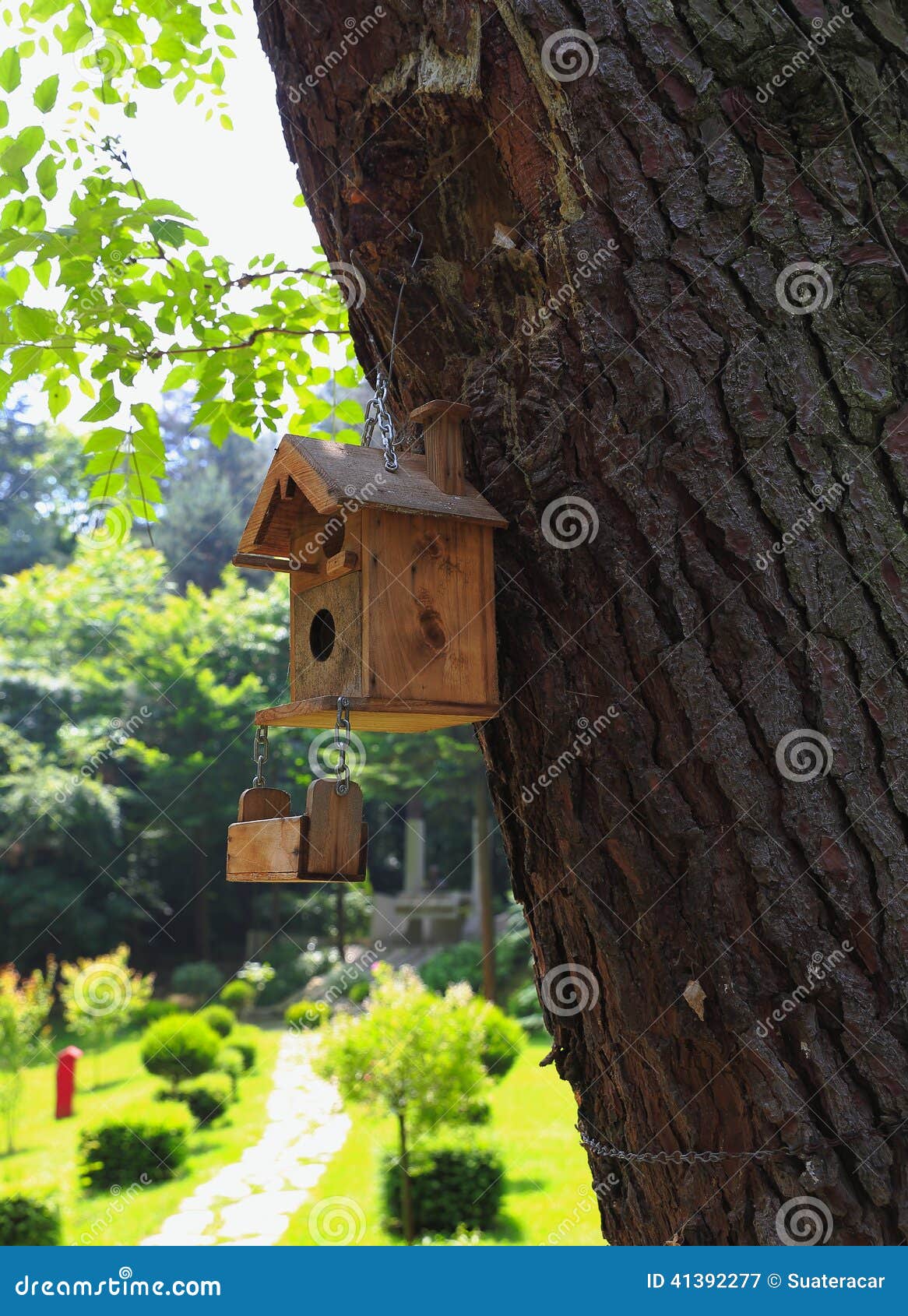 Wooden bird house stock image. Image of nest, handmade - 41392277