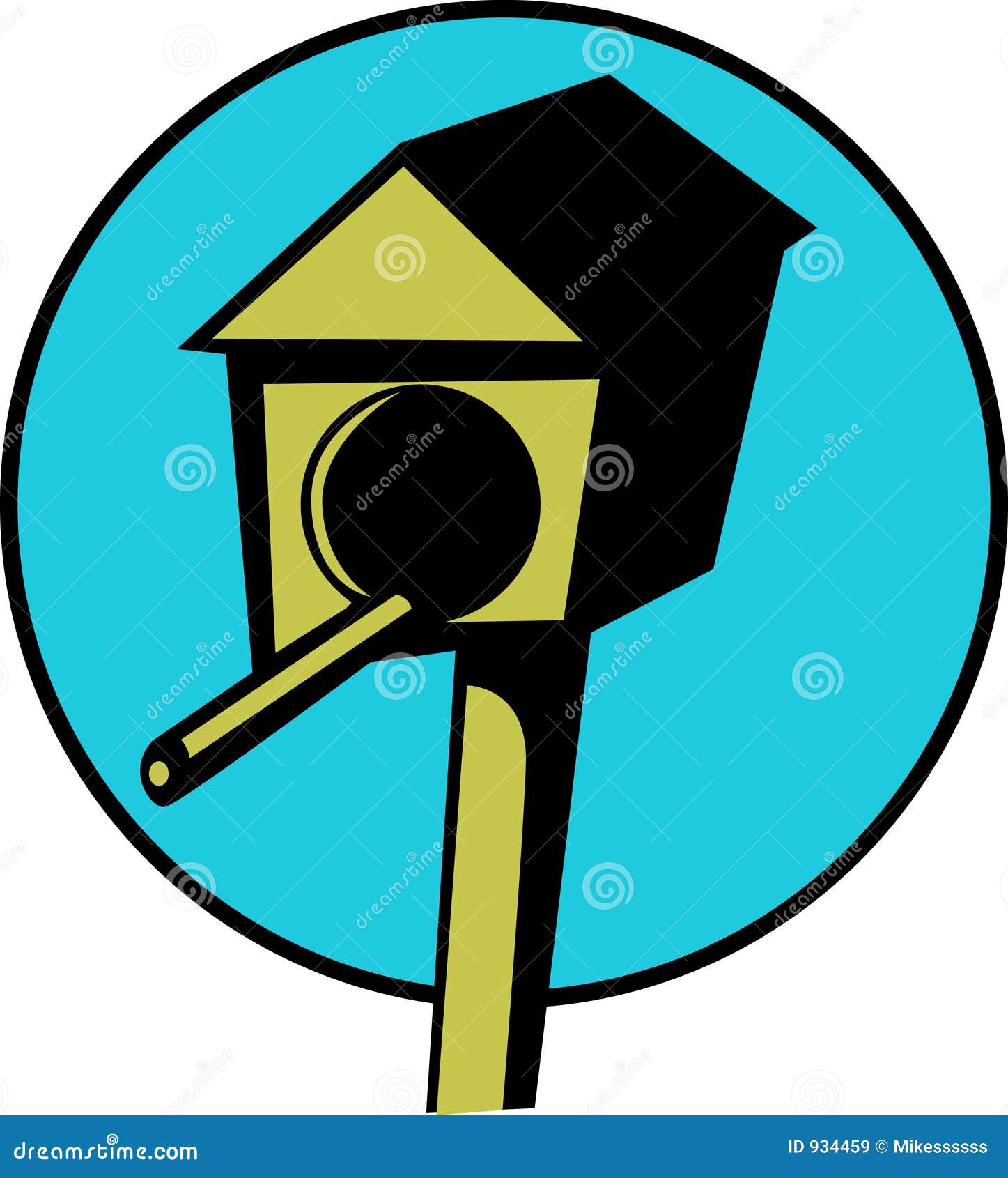 Wooden Bird House Of Triangular Shape, Nesting Box Cartoon Vector ...