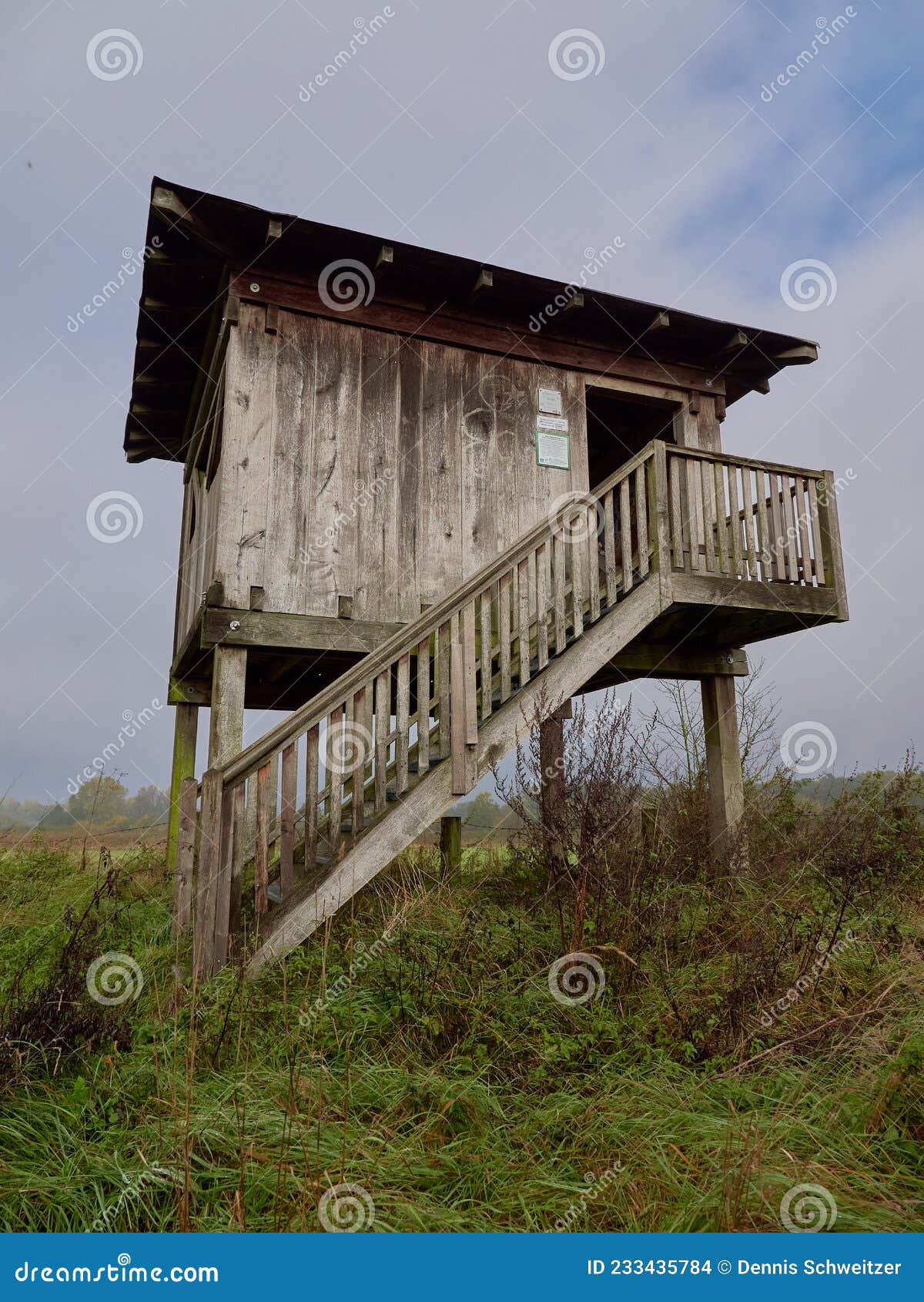 Wooden bird watch house stock photo. Image of rural - 233435784