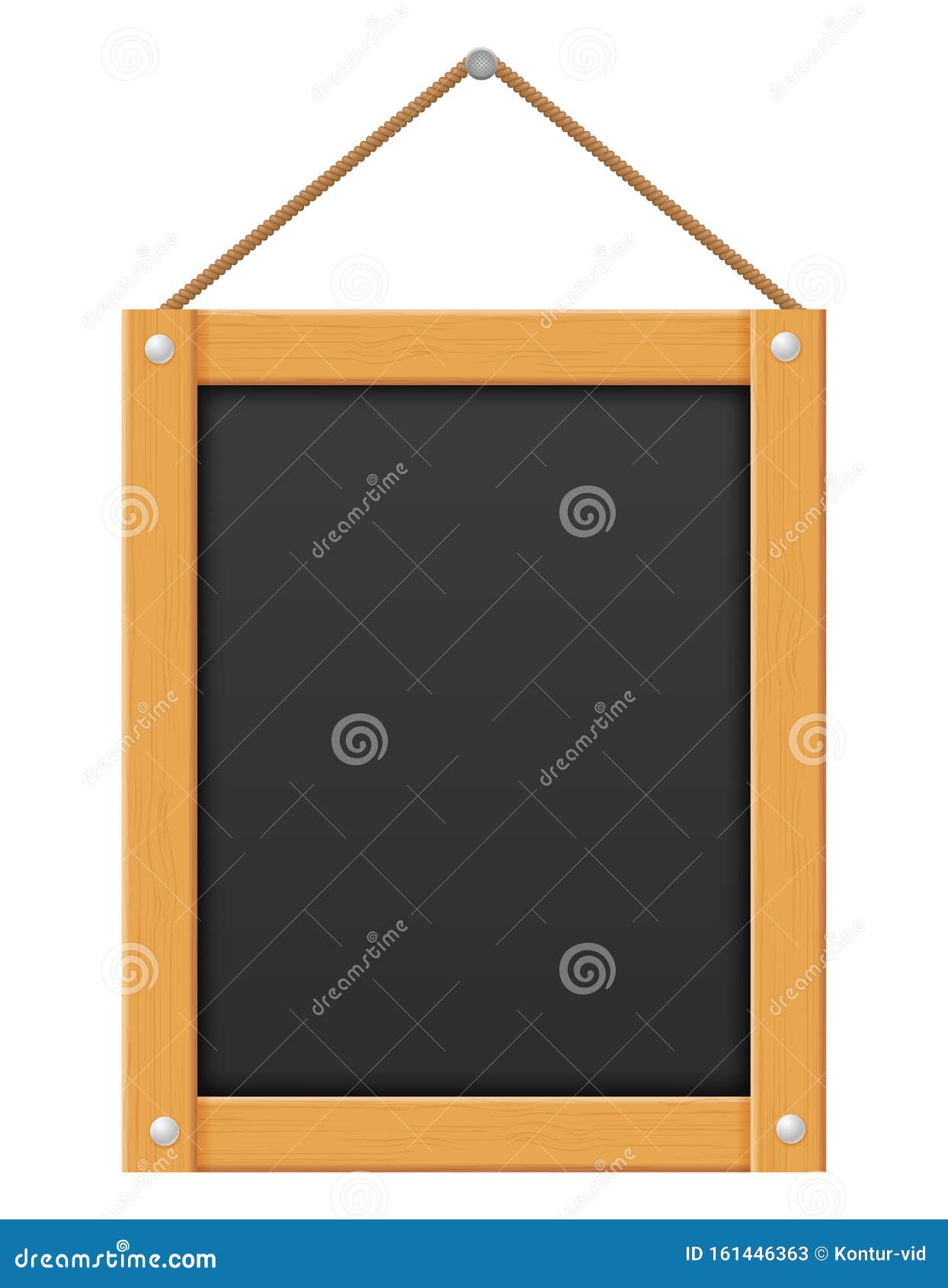 Wooden Black Menu Board Blank Template for Design Vector Illustration ...