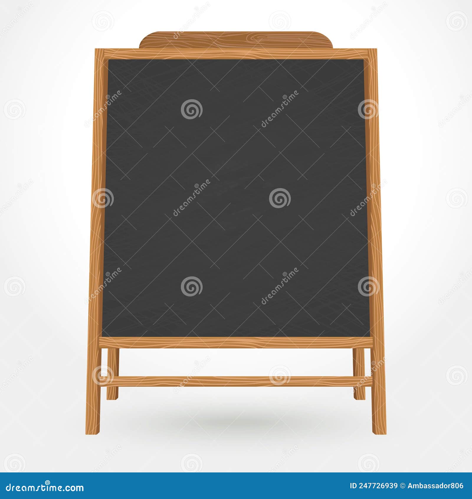 Wooden Blackboard with Chalk. Cafe Menu. Vector Stock Vector ...
