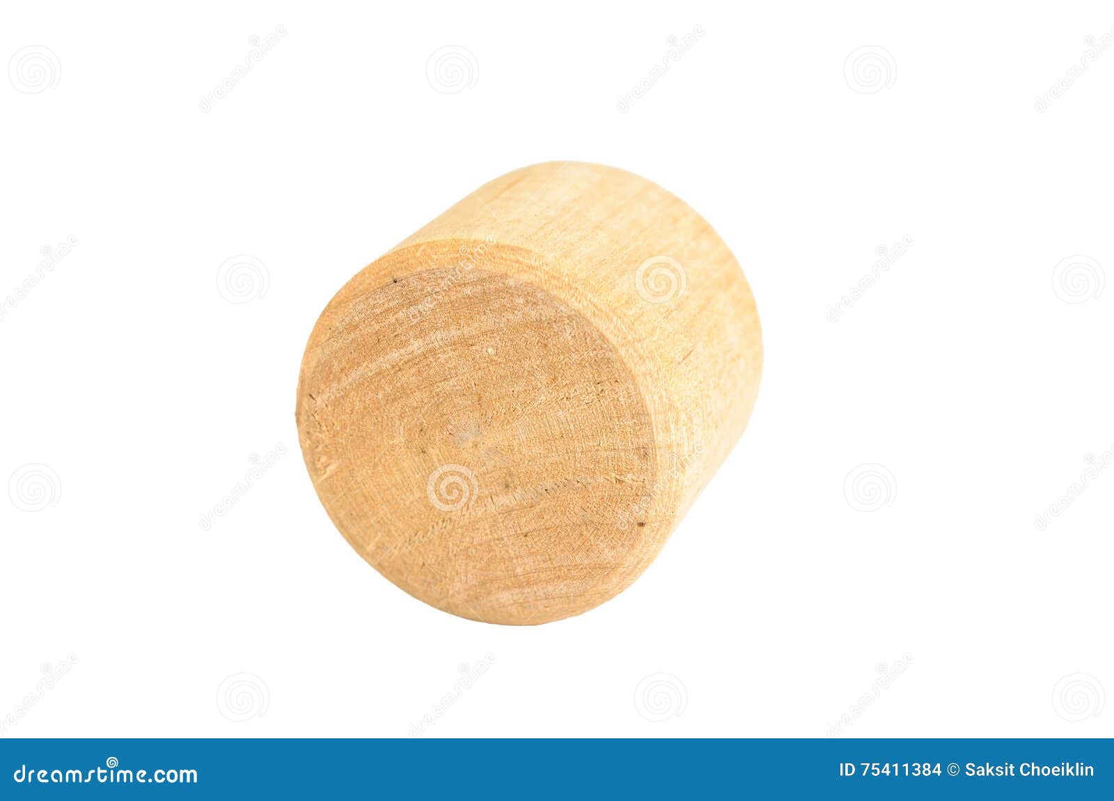 Wooden Block Cylinder Shape Stock Photo - Image of wood, kids: 75411384
