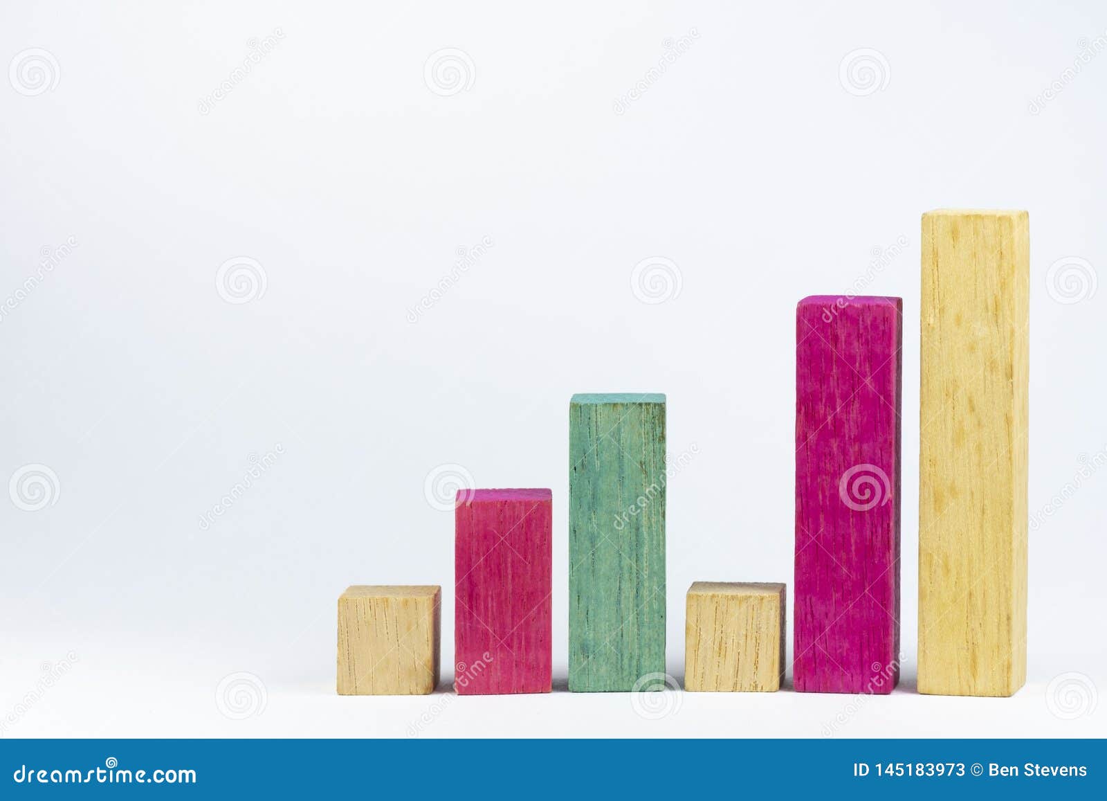 Wooden block graph stock image. Image of column, copy - 145183973