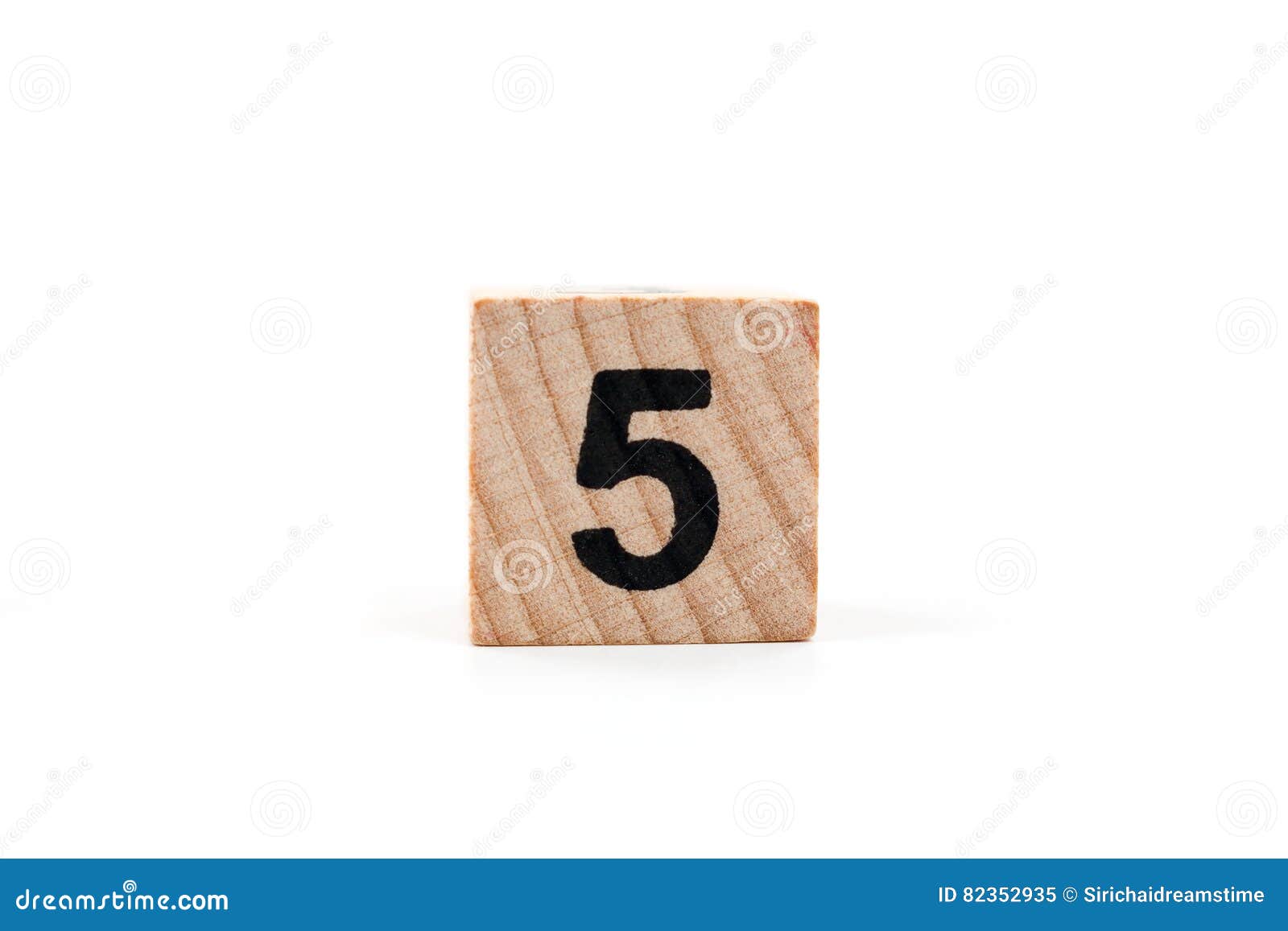 Wooden block Number five stock image. Image of symbol - 82352935