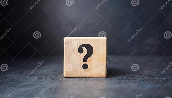 Wooden Block with Question Mark. FAQ and QA. Problem Solution. Wood ...