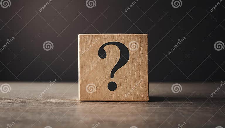 Wooden Block with Question Mark. FAQ and QA. Problem Solution. Wood ...