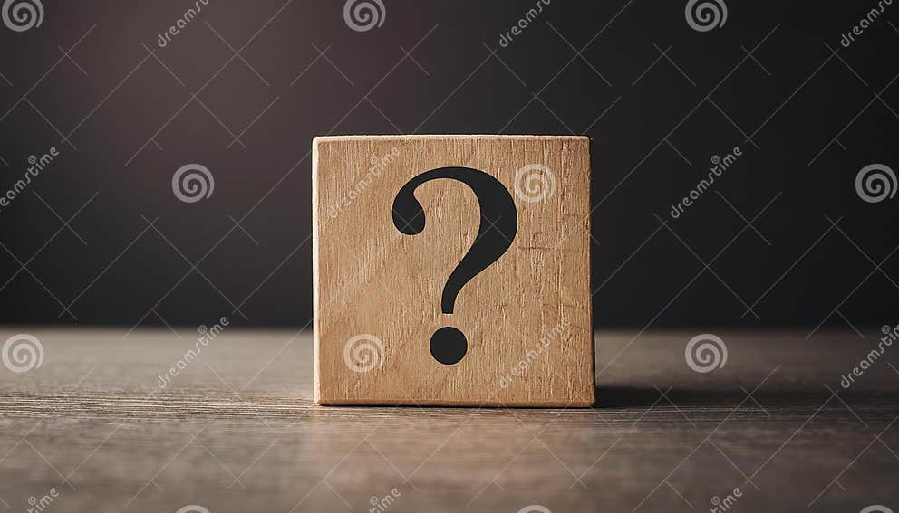 Wooden Block with Question Mark. FAQ and QA. Problem Solution. Wood ...