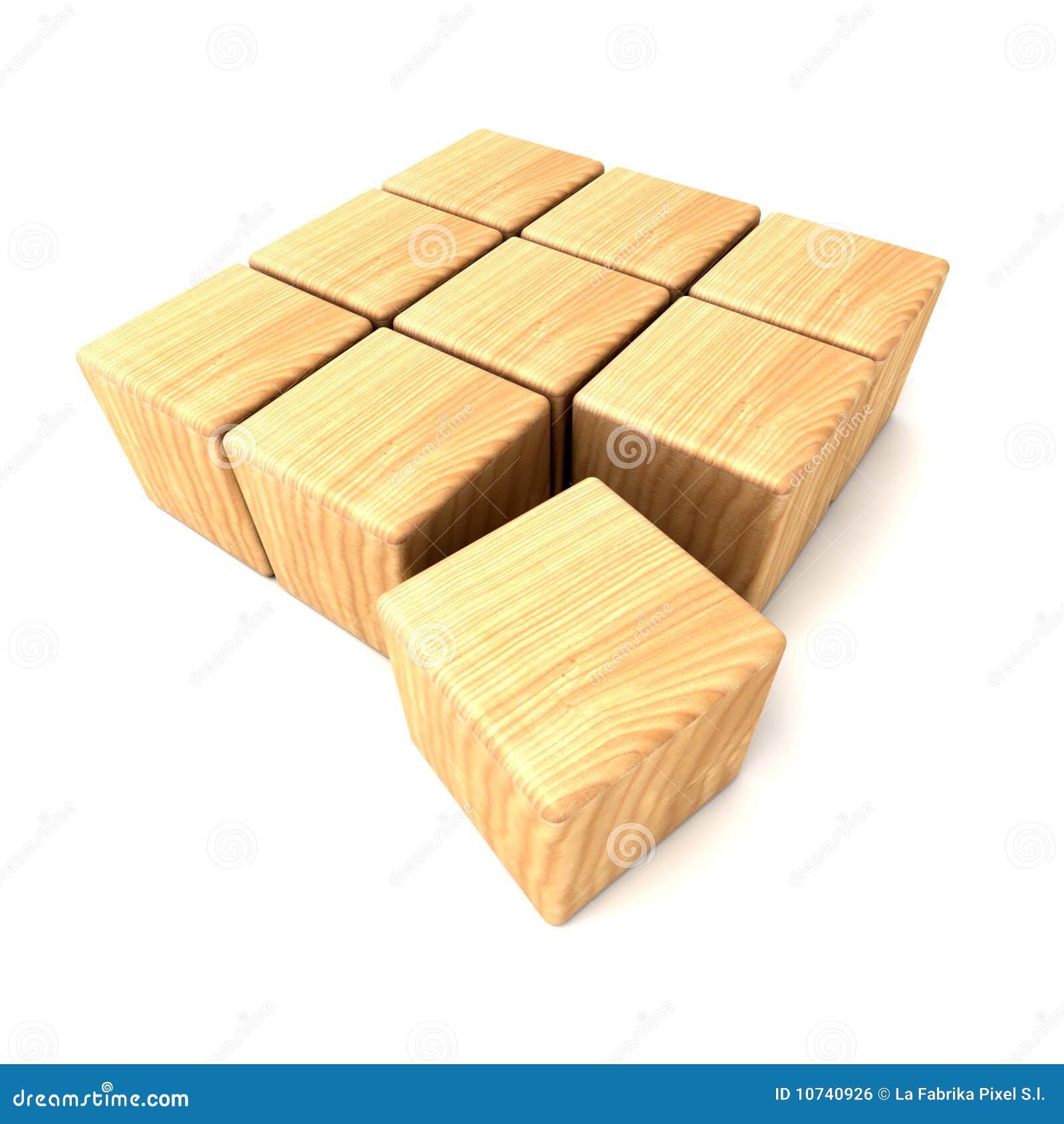 Wooden blocks stock illustration. Illustration of pine - 10740926
