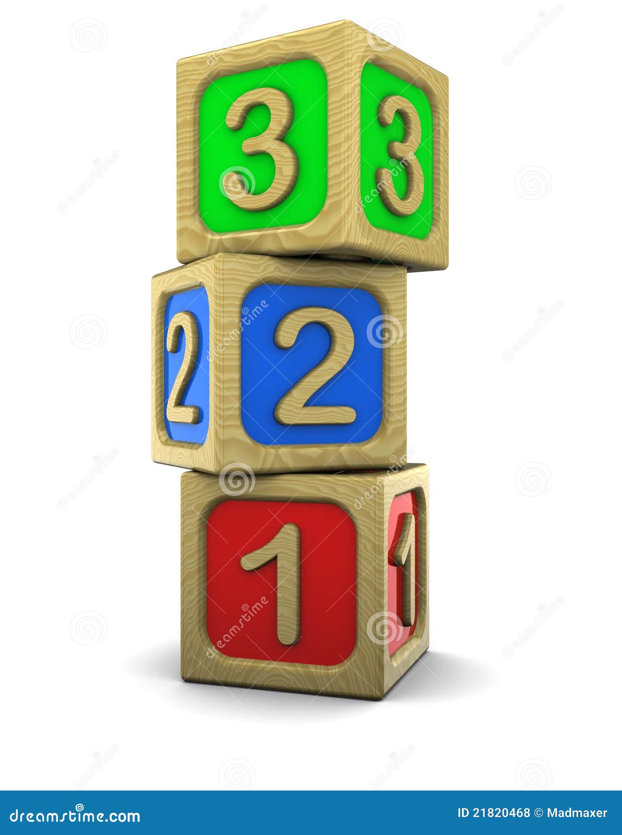 Wooden blocks stock illustration. Illustration of childhood - 21820468