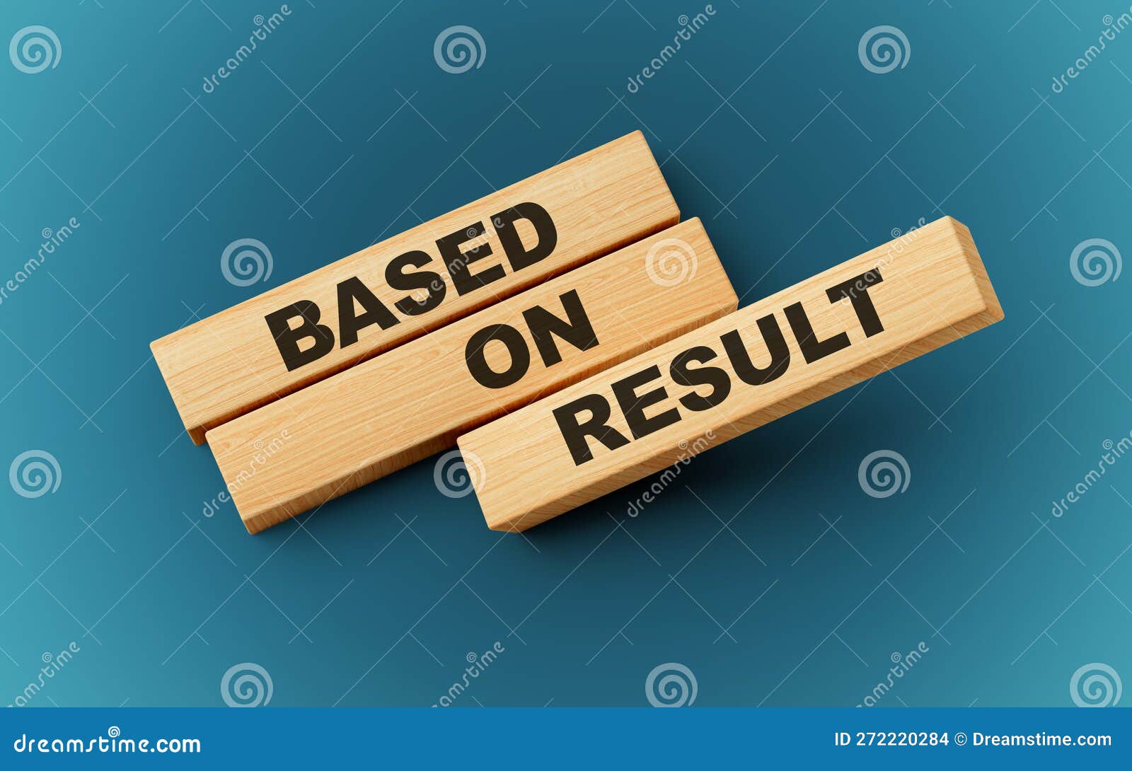 Wooden Blocks Based on Result Word Isolated Background 3d Illustration ...