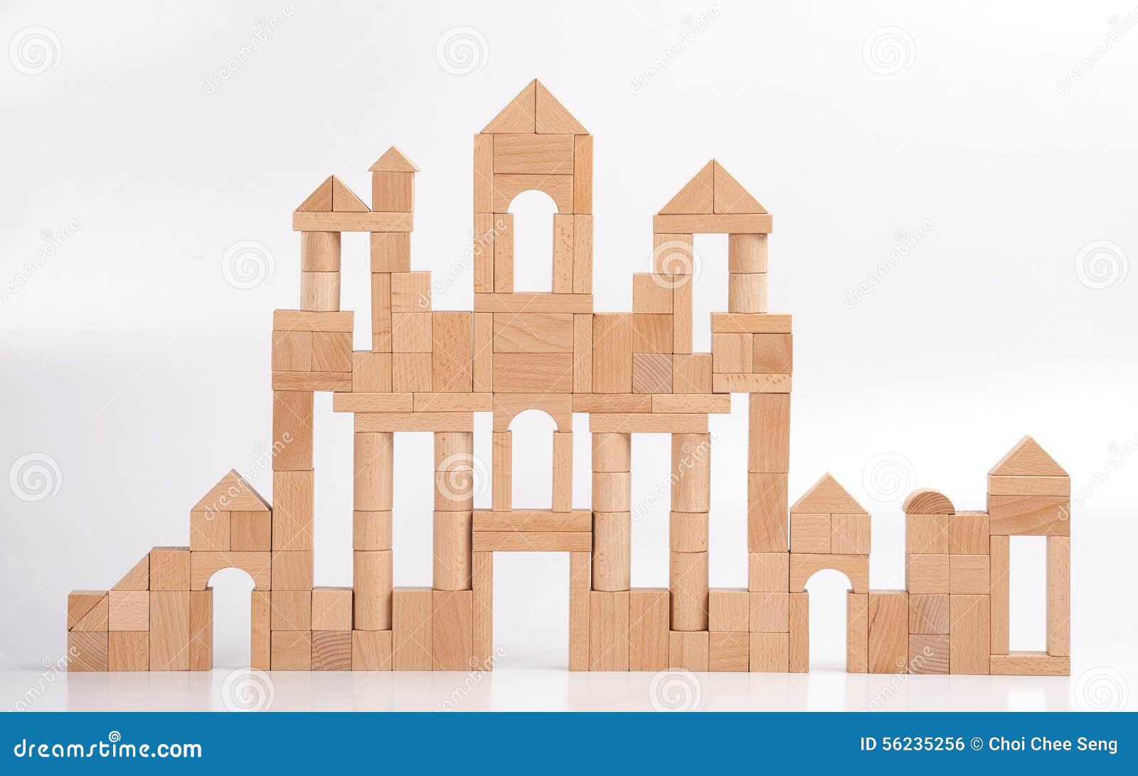 Wooden blocks castle stock photo. Image of square, stack - 56235256