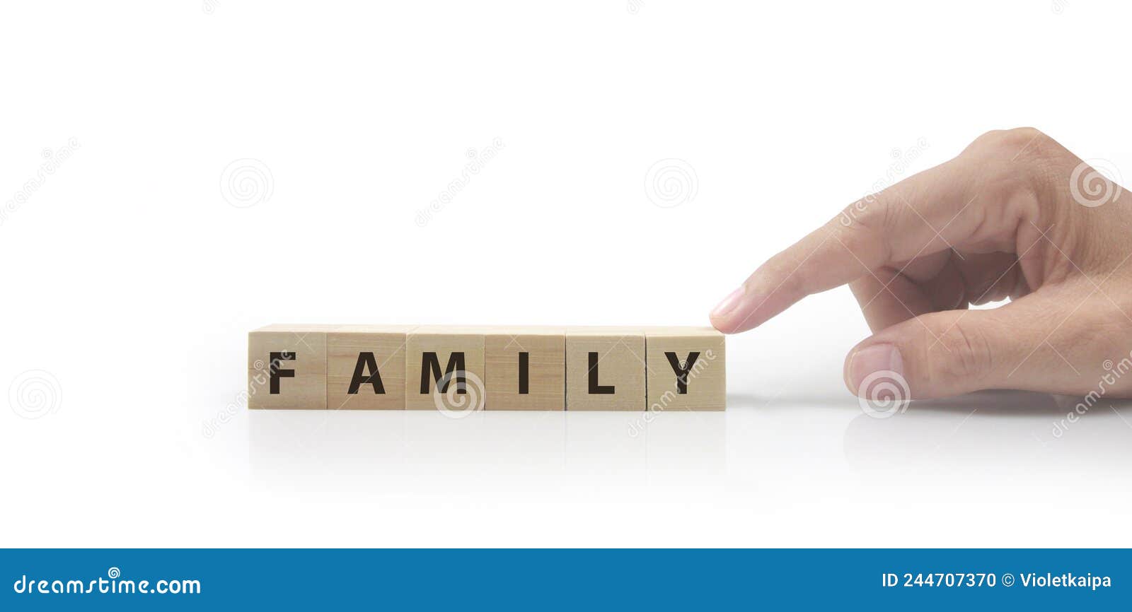 Wooden Blocks Chart Steps with Copy Space Word Family Stock Photo ...