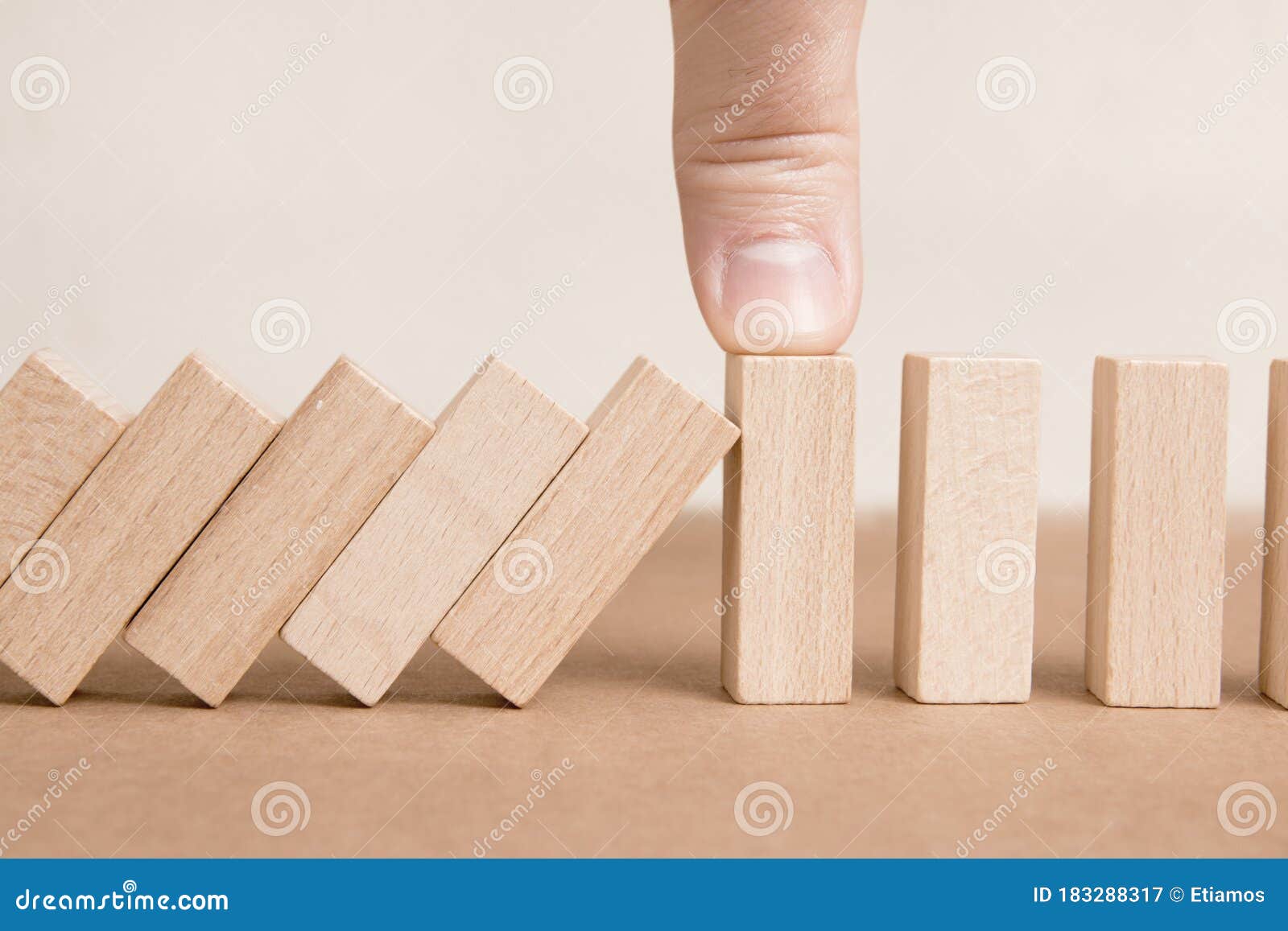 Falling and Standing Wooden Blocks Stock Image - Image of advice ...