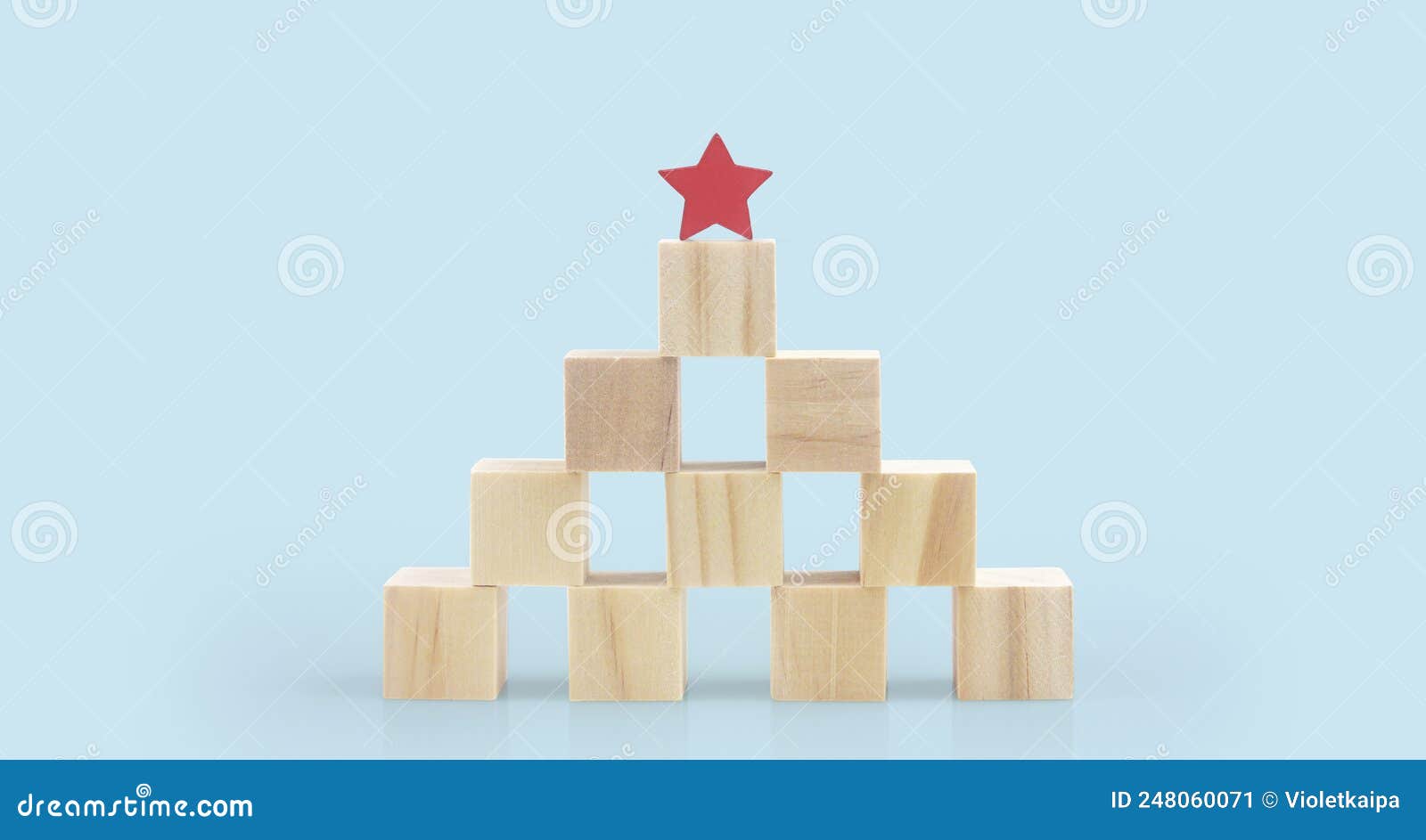 Wooden Blocks with the Five Star Symbol Increase Rating Stock Image ...