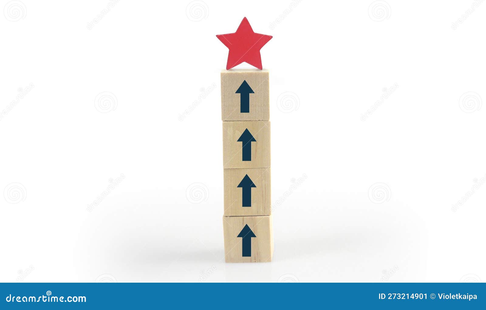 Wooden Blocks with the Five Star Symbol Increase Rating Stock Image ...
