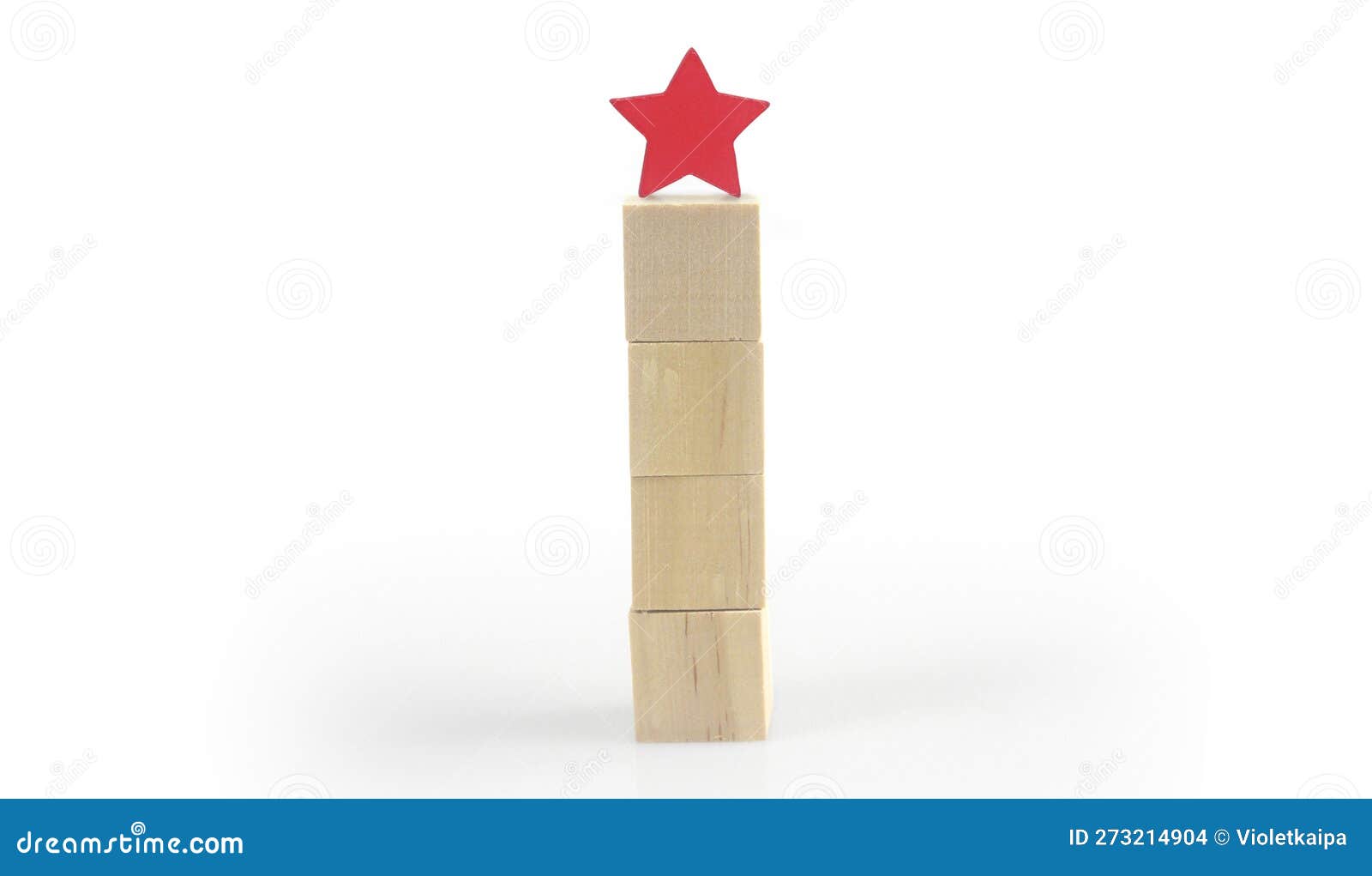 Wooden Blocks with the Five Star Symbol Increase Rating Stock Photo ...