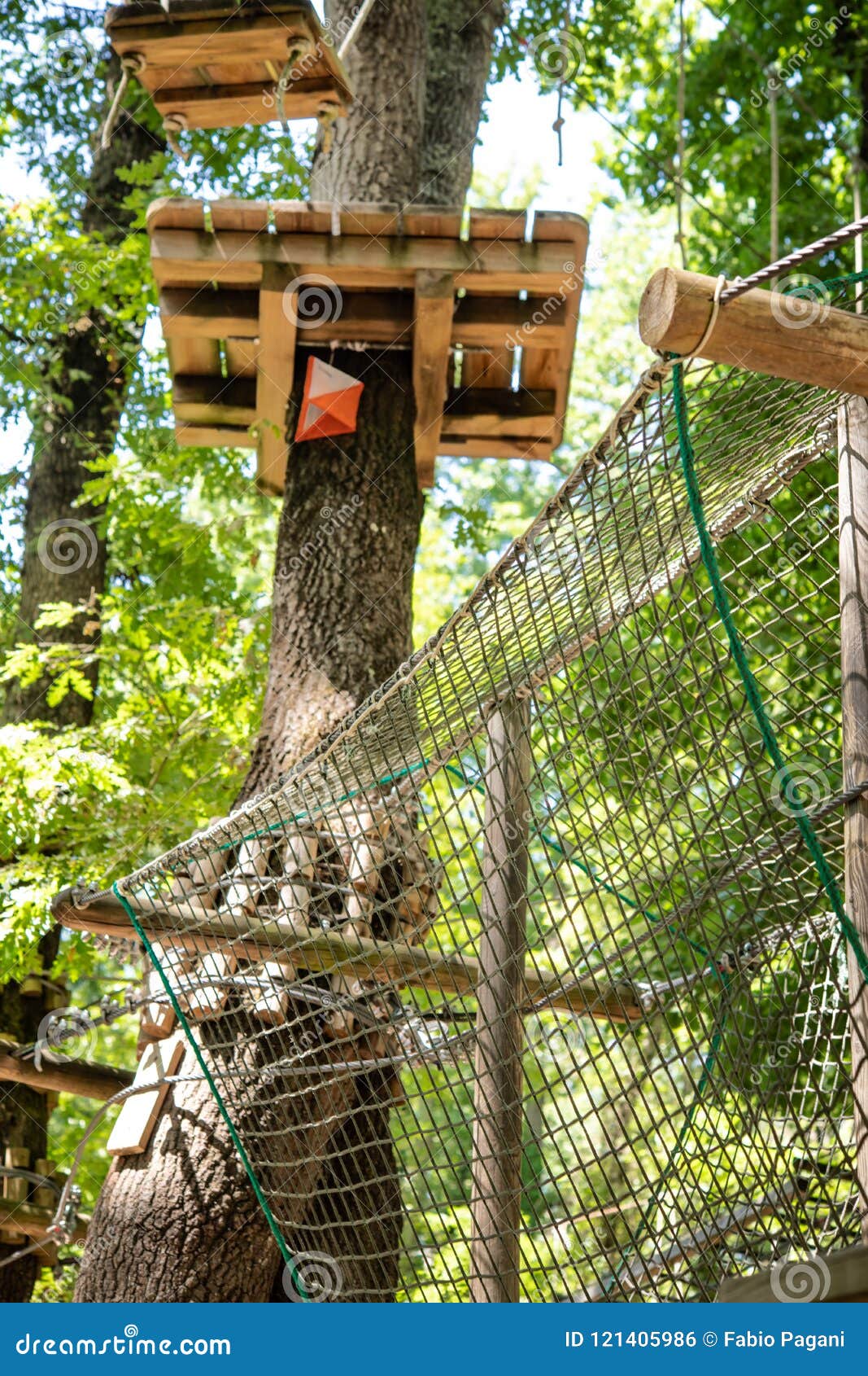 Obstacle Path In Adventure Playground Forest Royalty-Free Stock Image ...