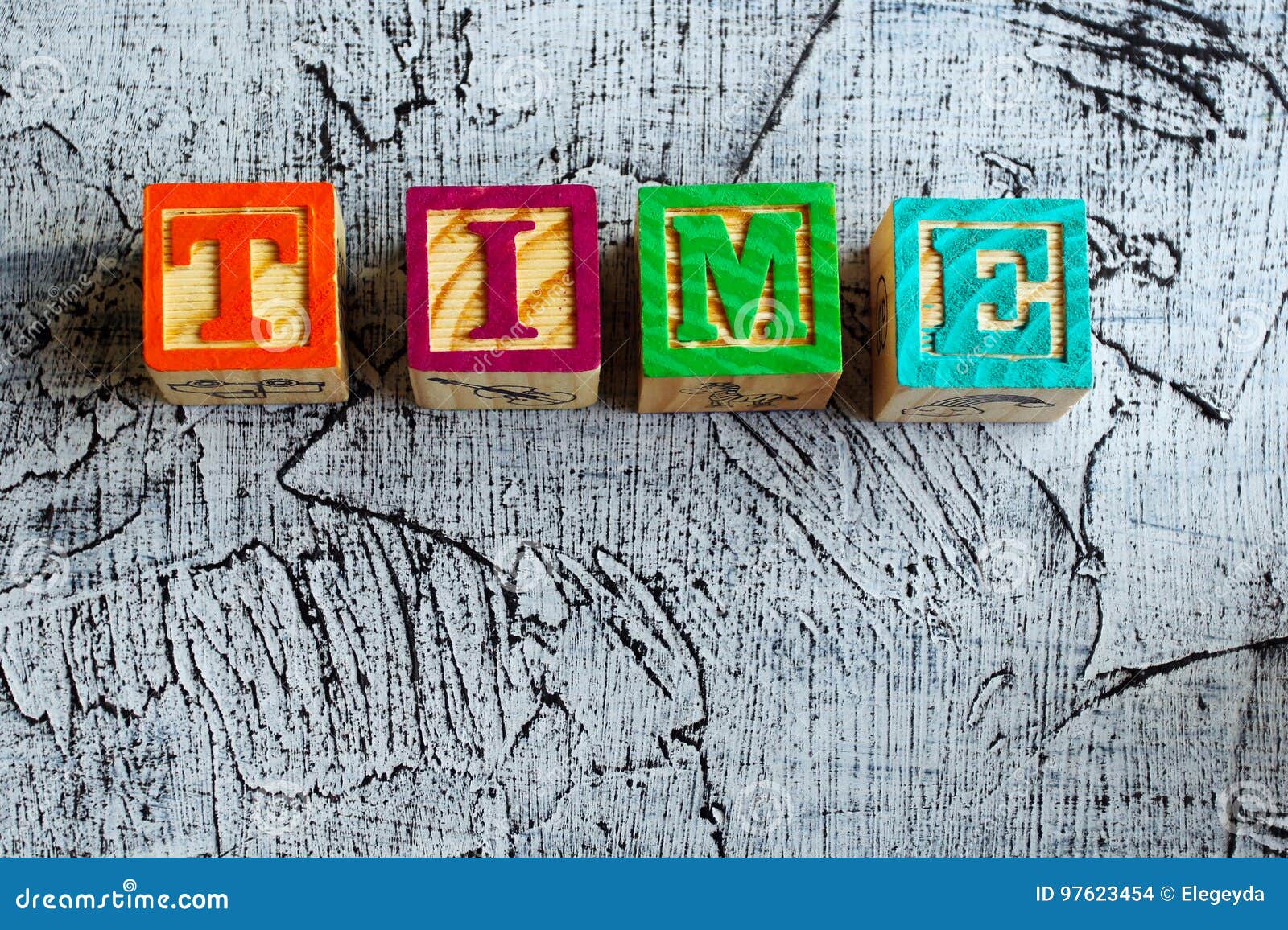 Wooden Blocks with the Letters `time` Stock Photo - Image of management ...