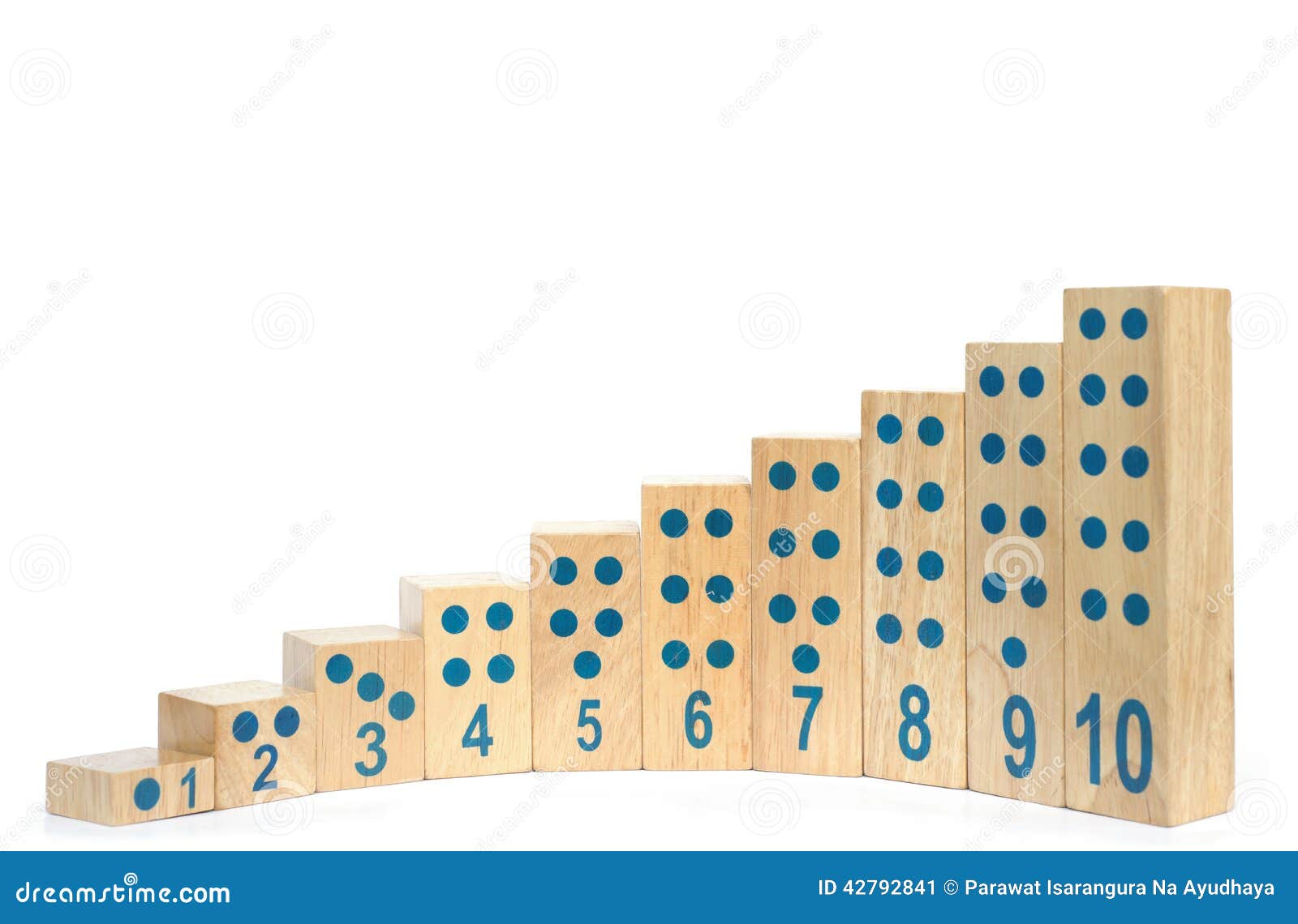Wooden Blocks with Number Isolated. Stock Image - Image of stack ...