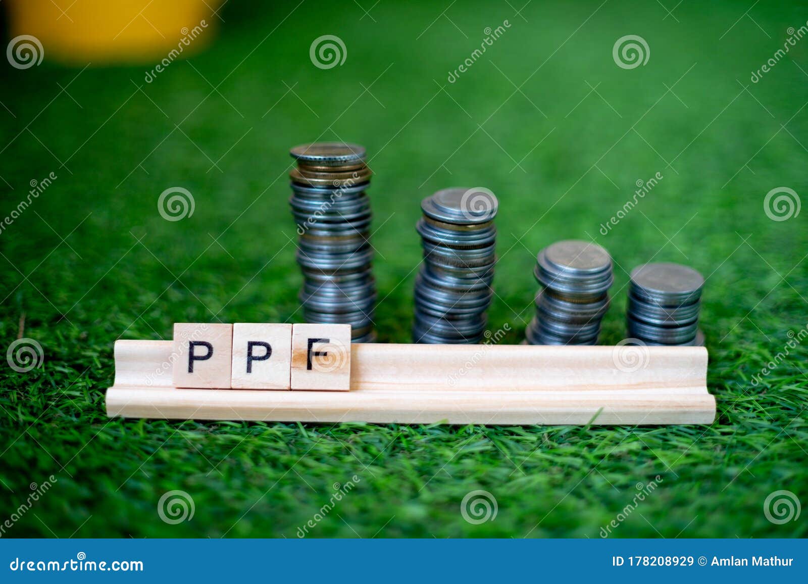 Wooden Blocks with PPF for Public Provident Fund Called Out on Them and ...