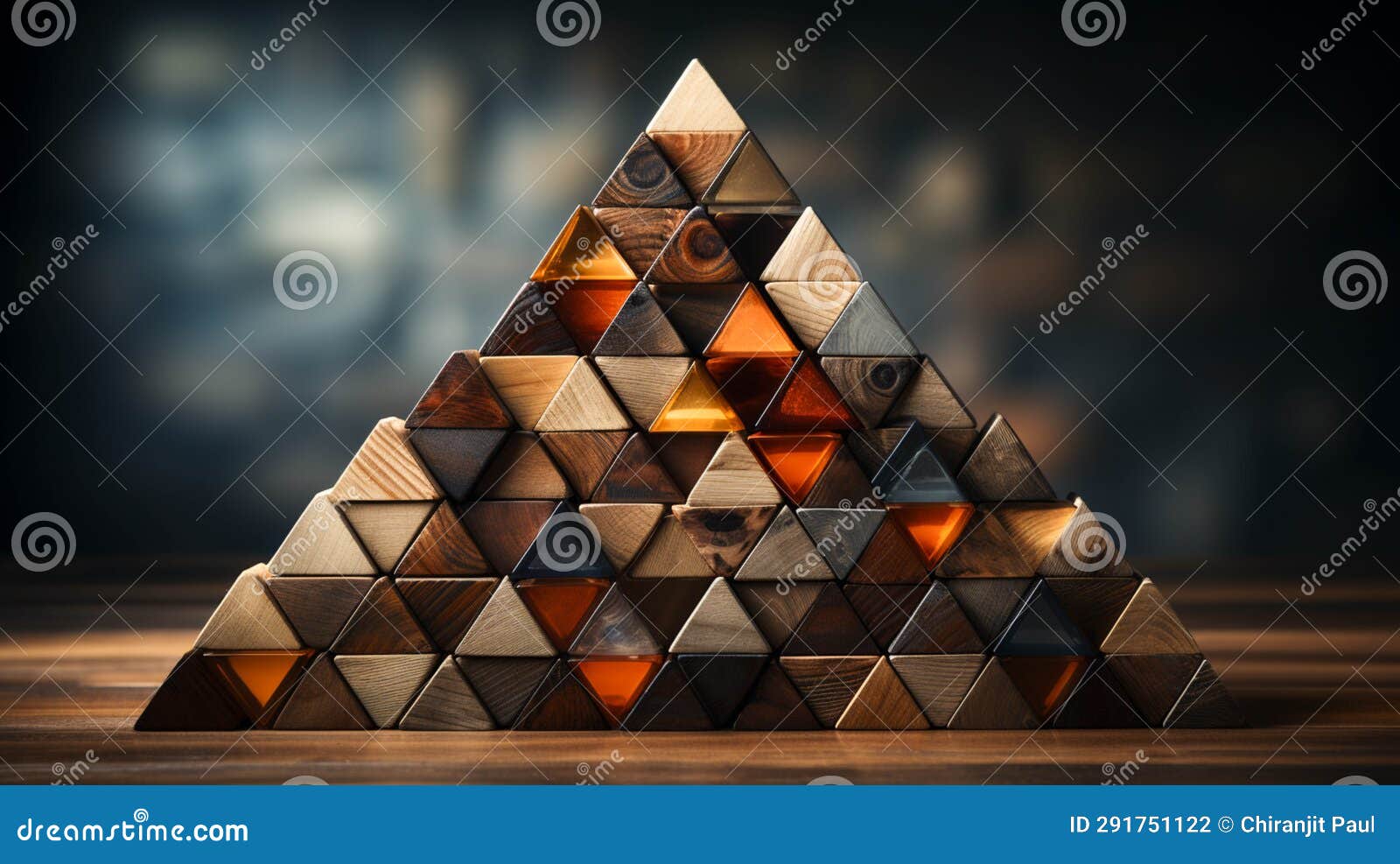 Wooden blocks pyramid stock photo. Image of construction - 291751122