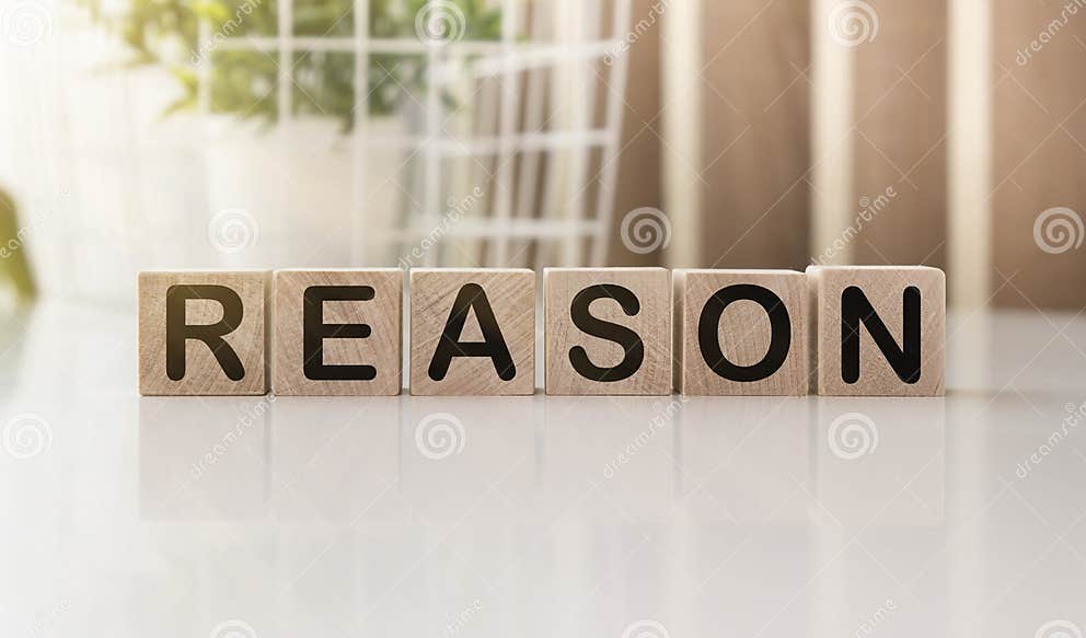 Wooden Blocks with Reason Text Stock Illustration - Illustration of ...
