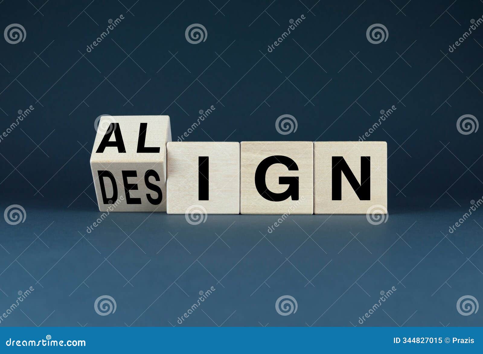 Wooden Blocks Spelling Out the Words ALIGN and DESIGN Stock Image ...