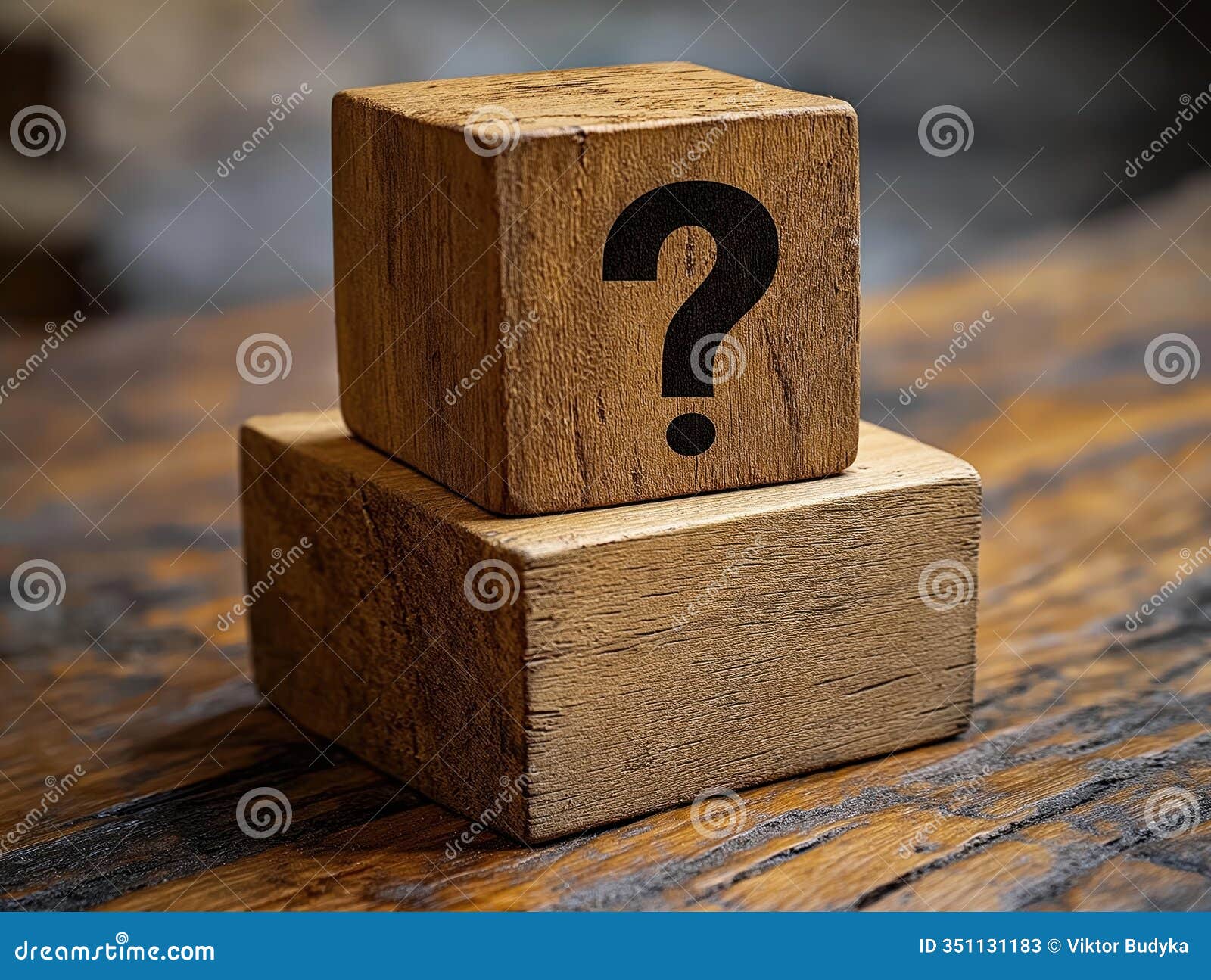 Mystery Block In A Lush Forest Setting With Glowing Question Mark Stock ...