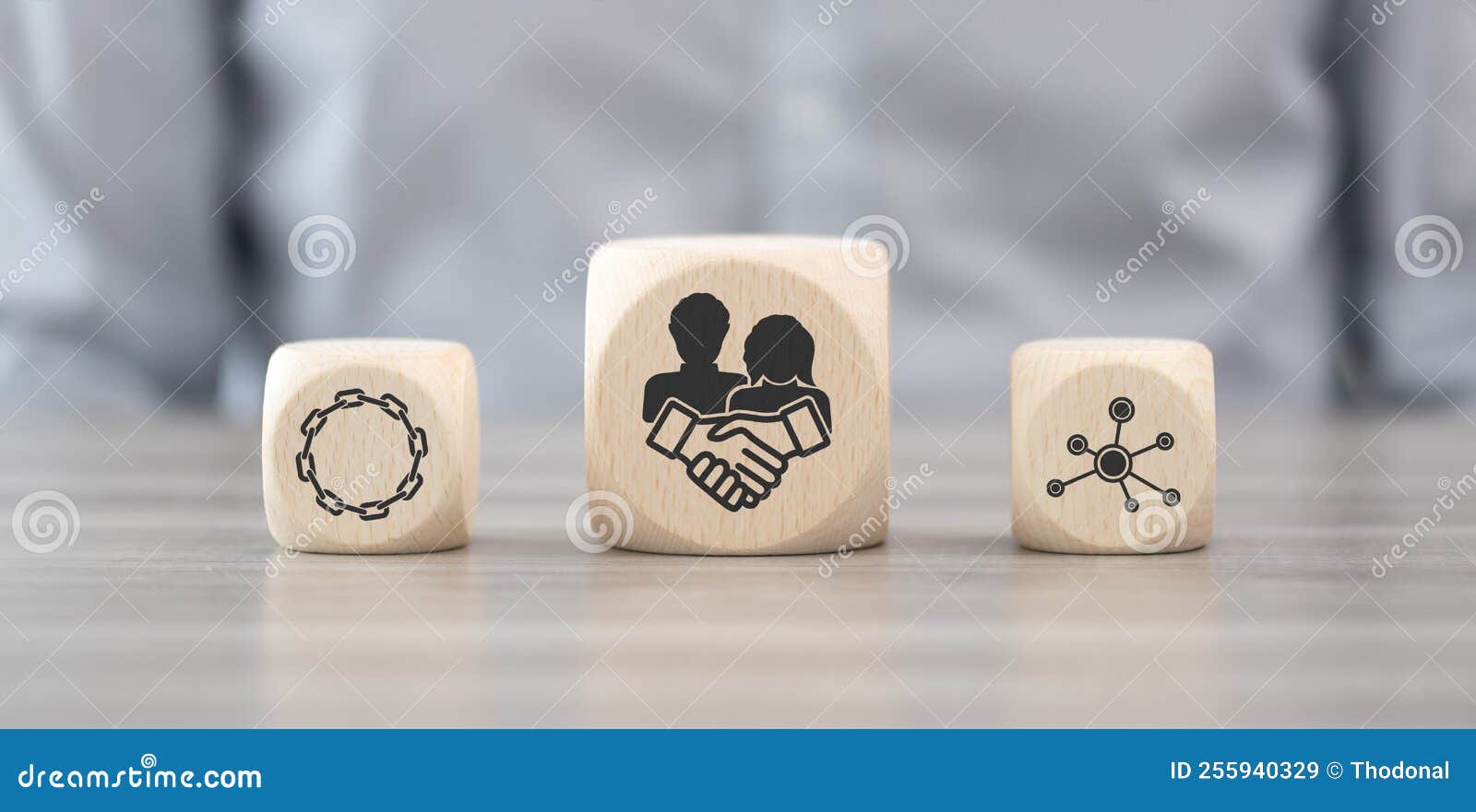 Concept of collaboration stock image. Image of wooden - 255940329